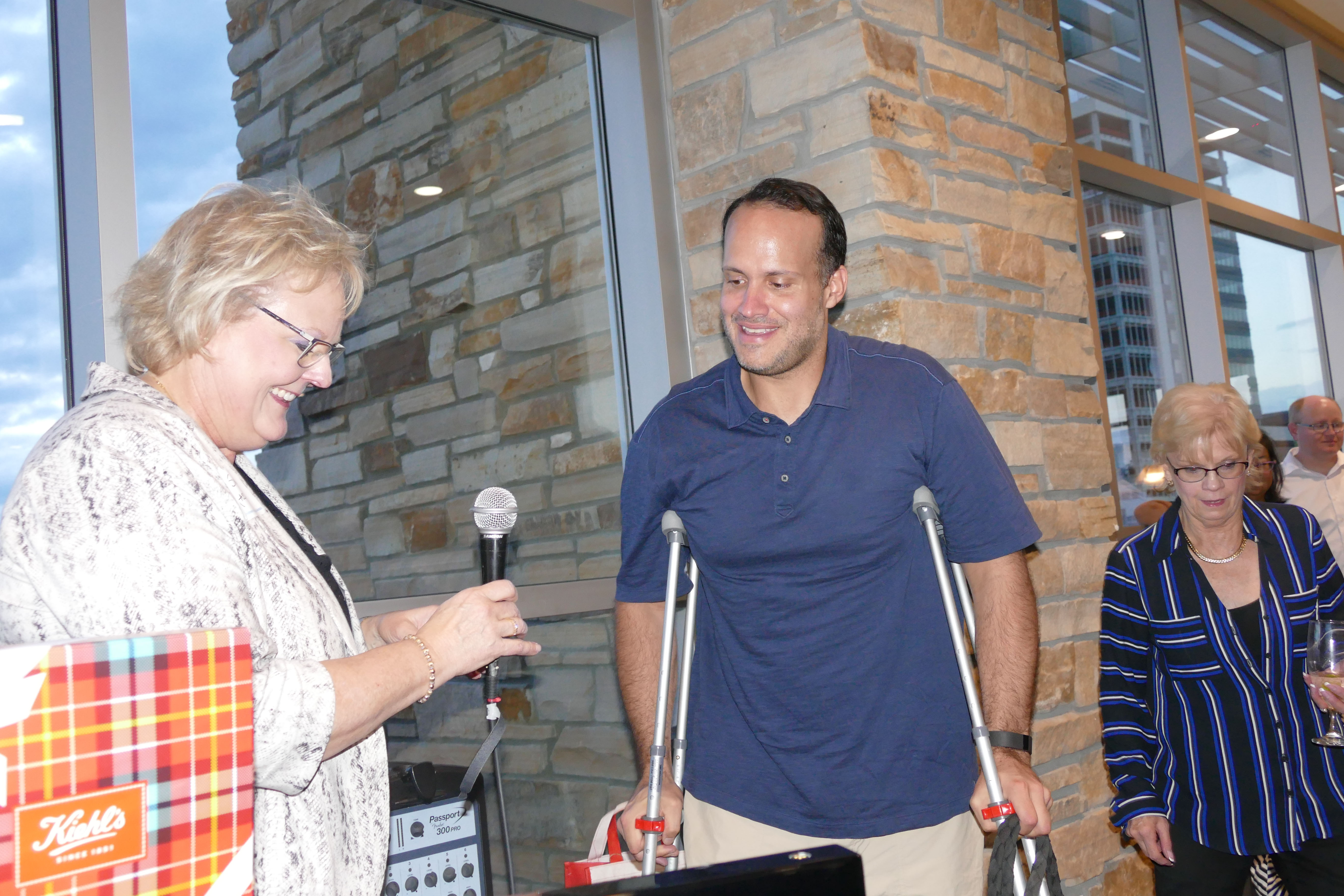 Dr. Sara Mark introduces Capt Luis Carlos Montalvan