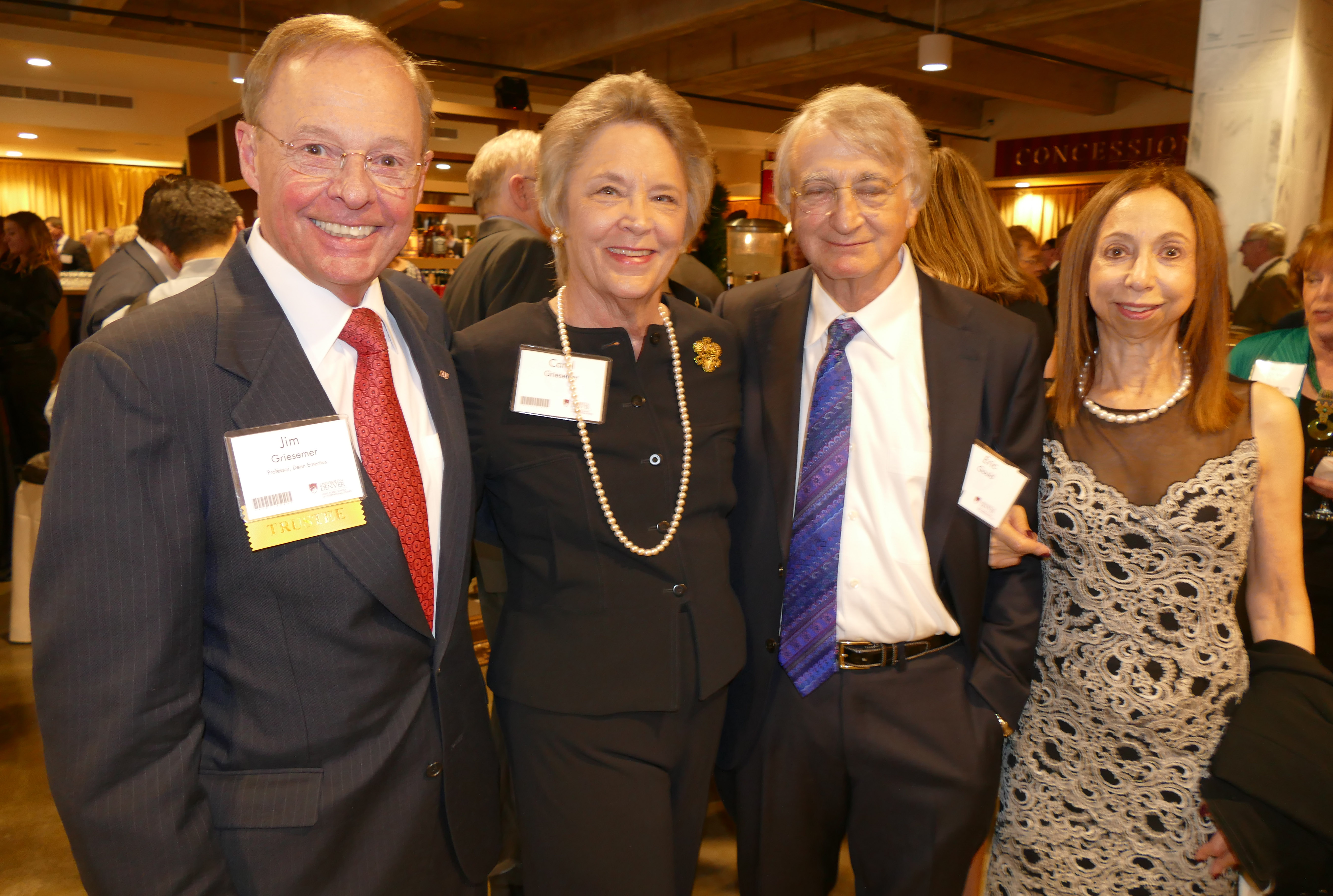 Trustee Jim Griesemer and his wife Carol with Dr. Eric and Diane Gould