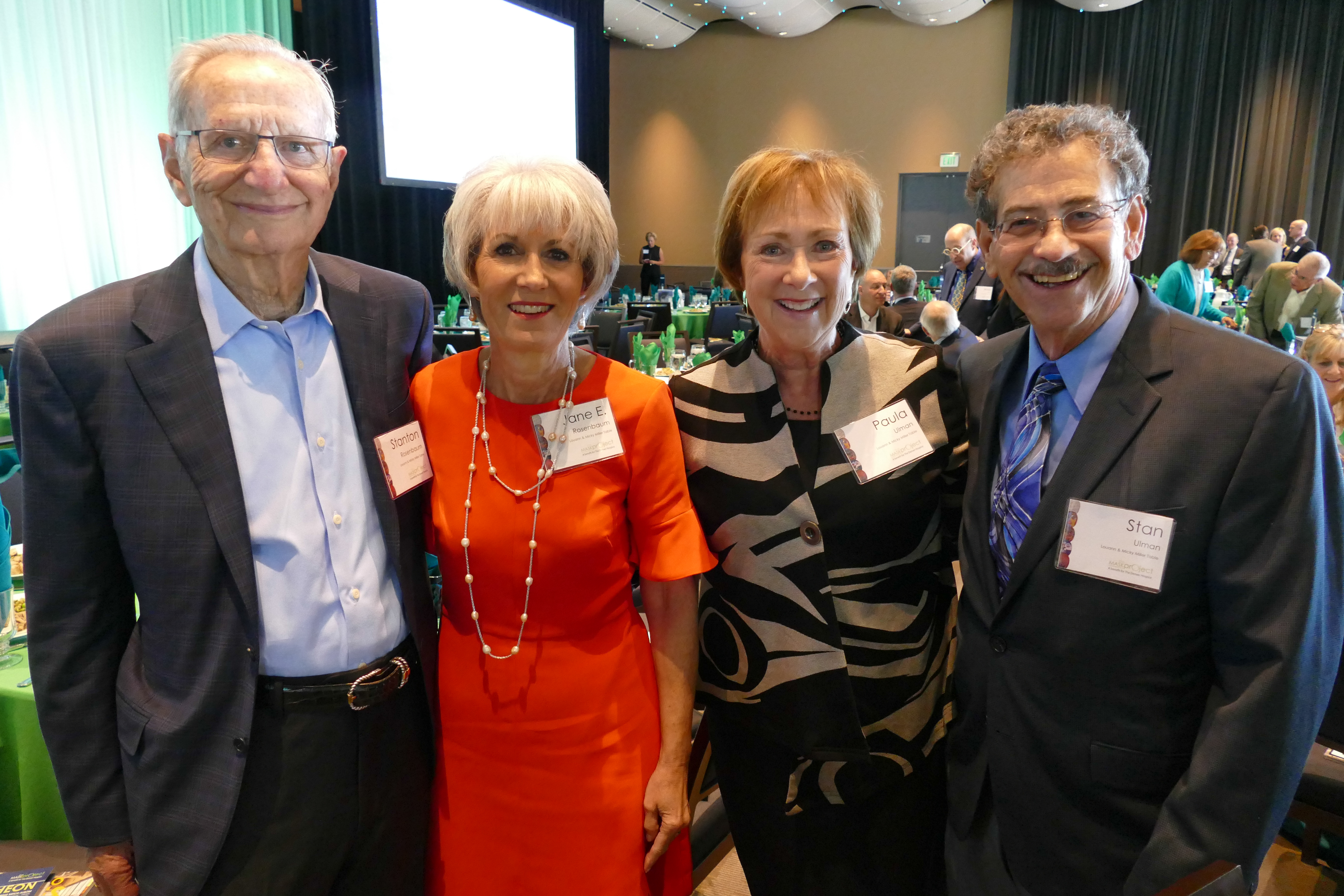 Stanton and Jane E Rosenbaum, left, with Paula and Stan Ullman