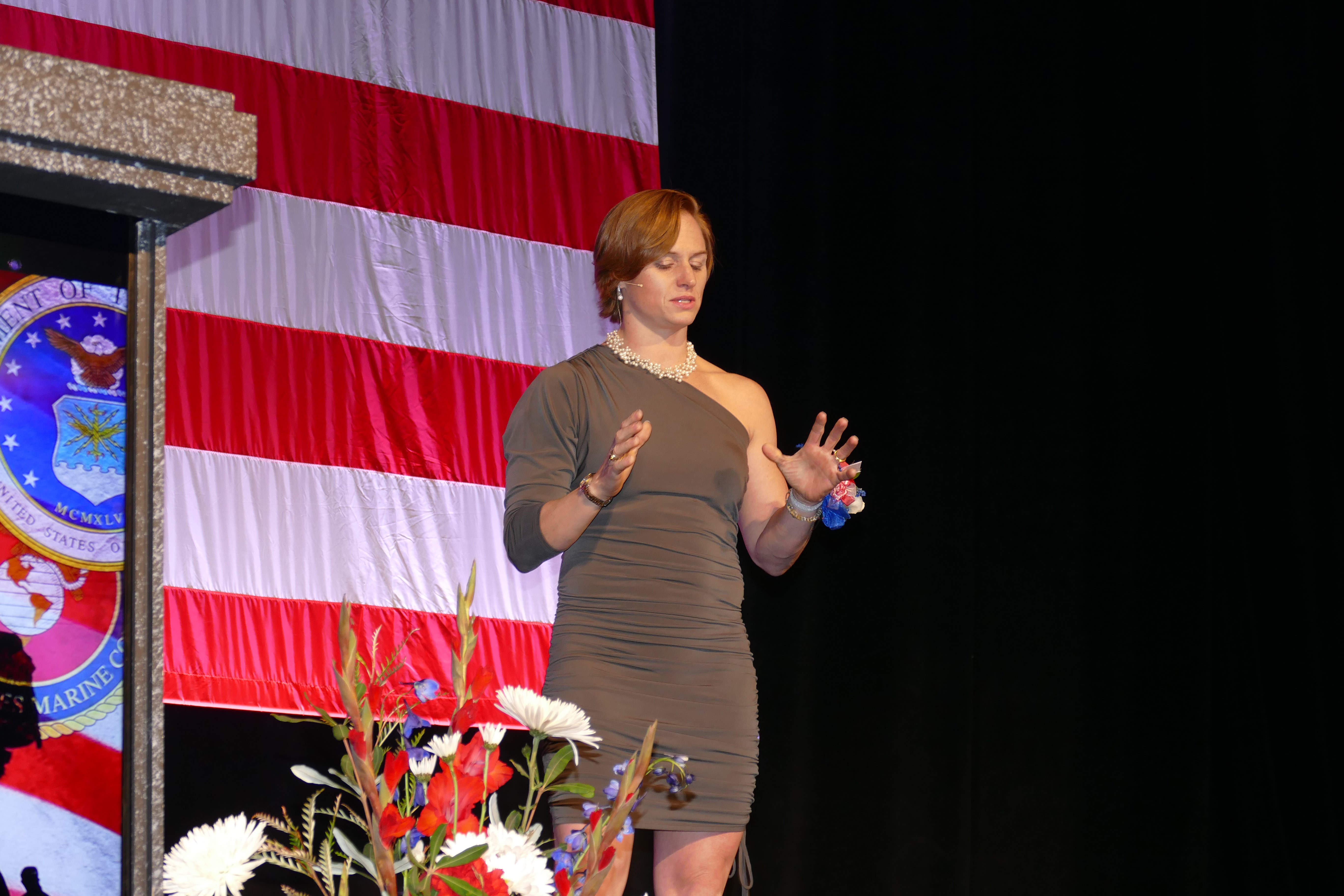 MAJ Lisa Jaster makes a point