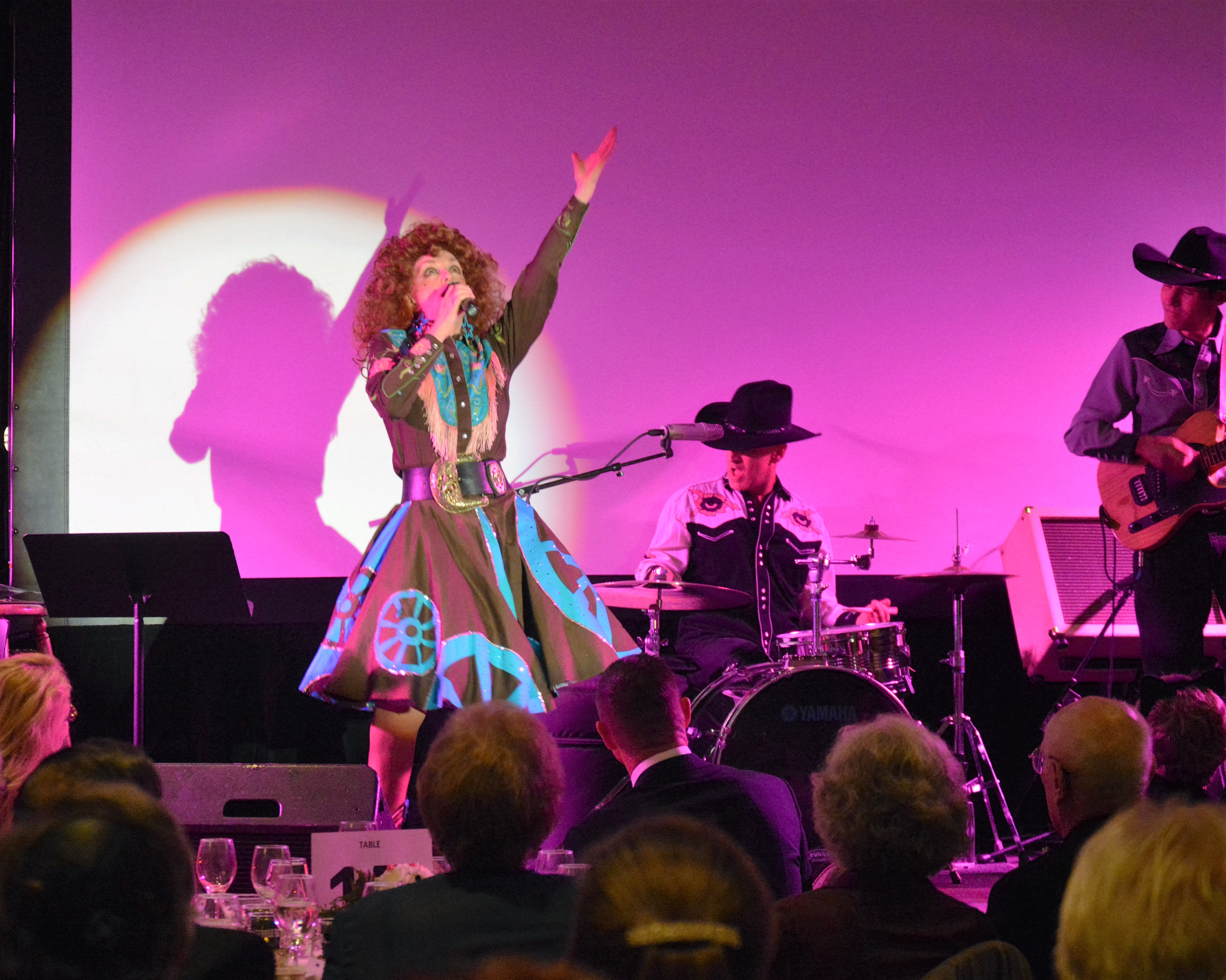 Big finish as Patsy DeCline (aka, Lannie Garrett) sings: "If you've got ...