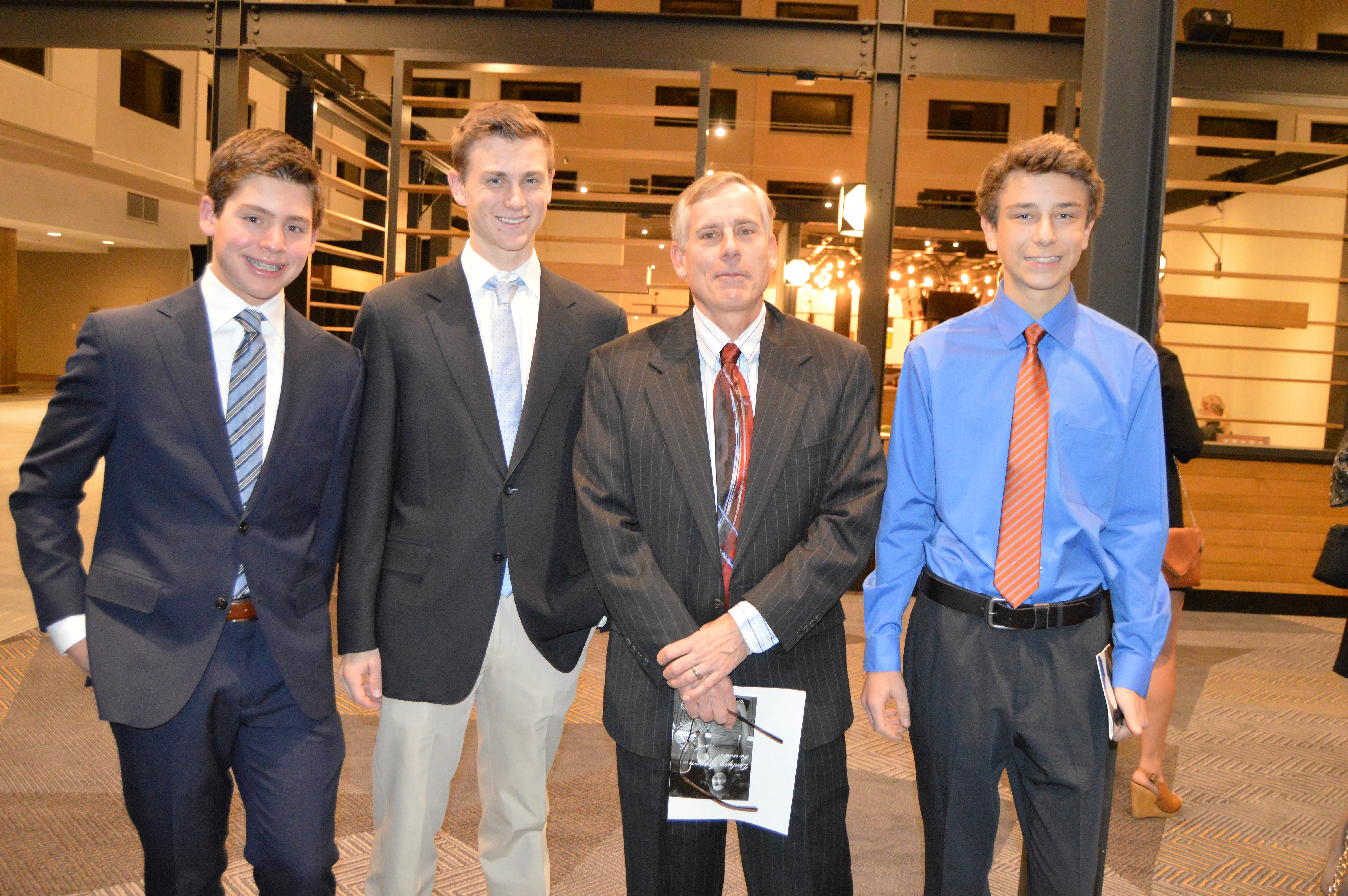 (l to r): Alex Gordon, Sam Angell, Dan Pierce and Nicholas Svichar