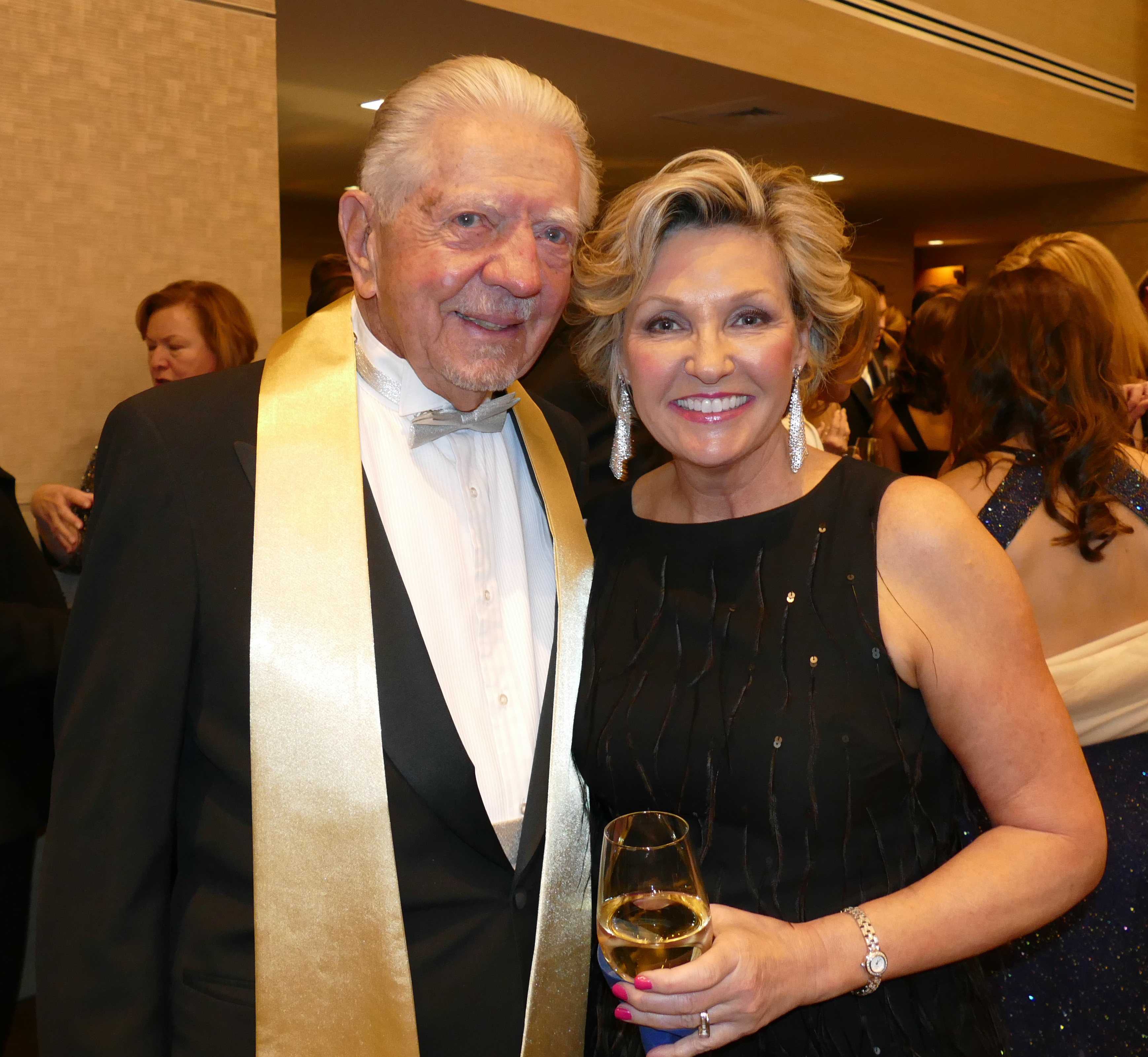 2007 laureate John Fuller, left, with Robin Wise