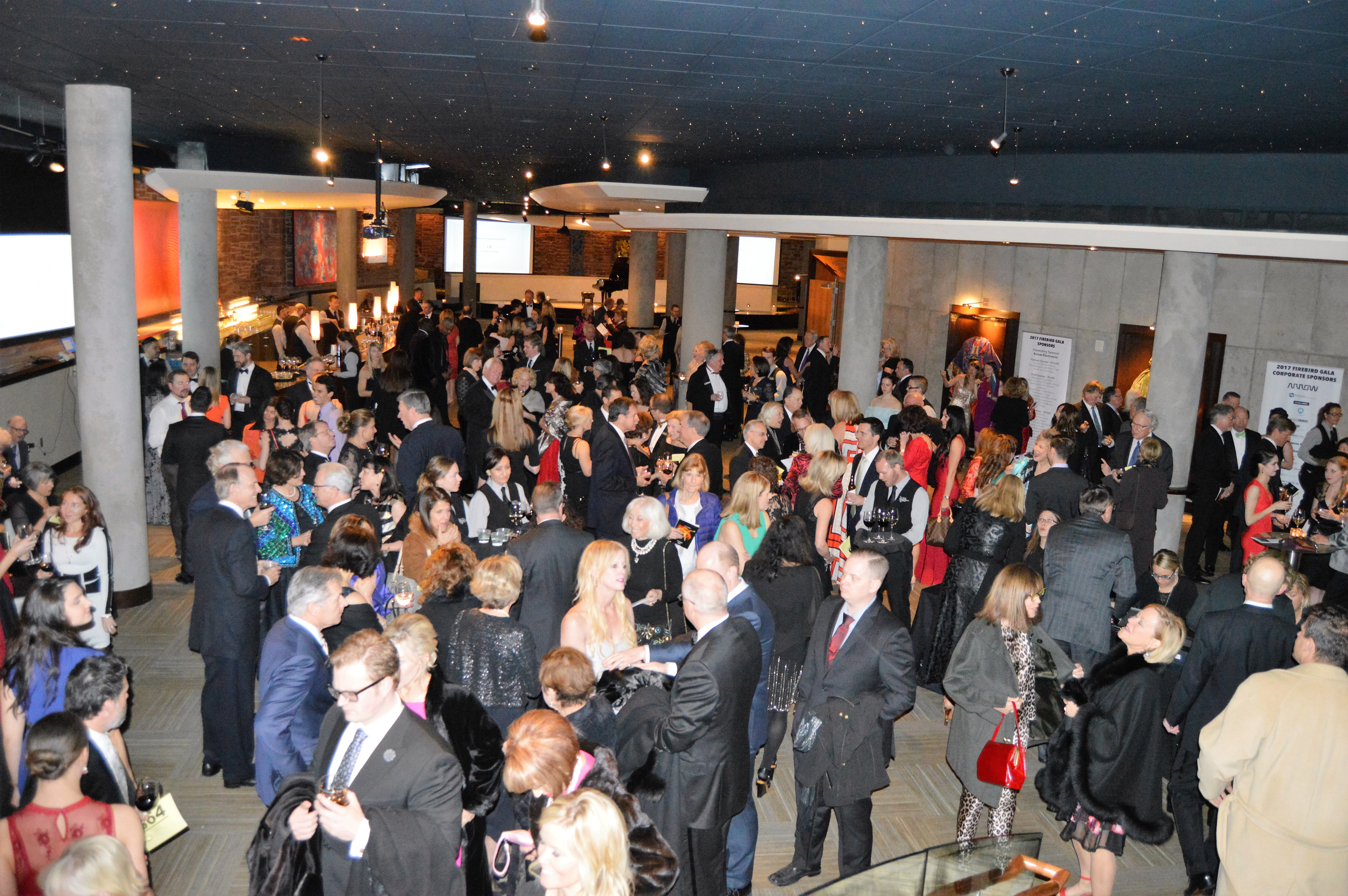 The reception crowd grows.