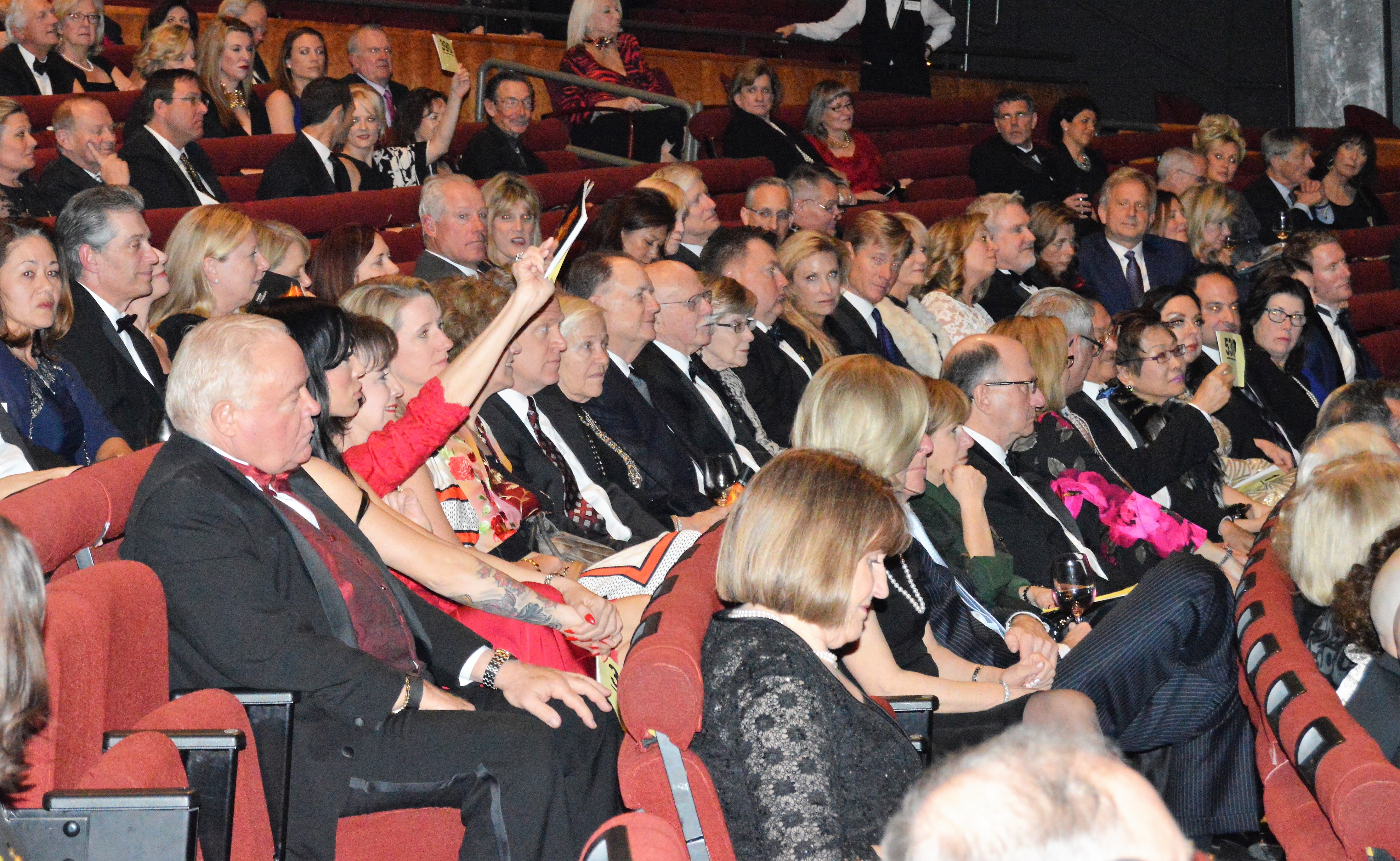 Bidding at the live auction