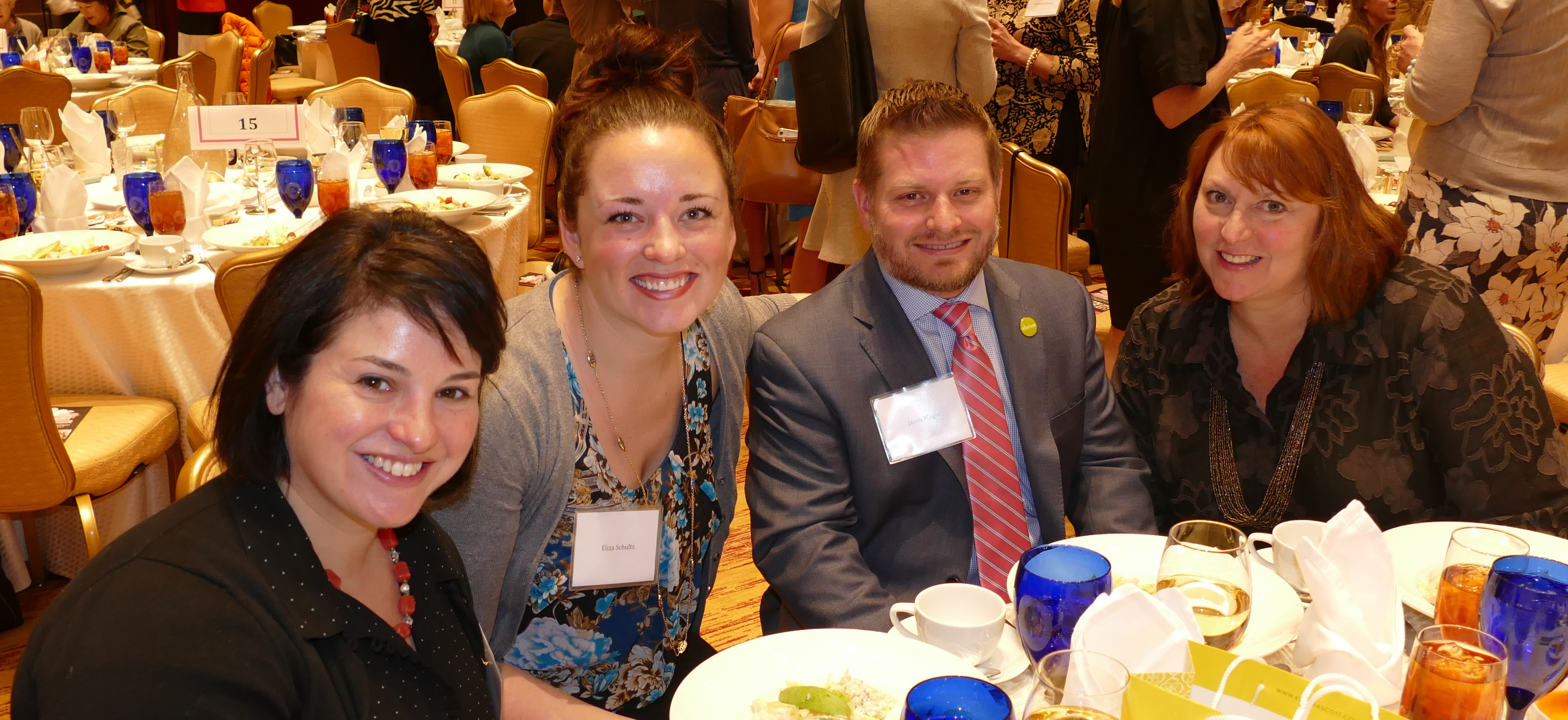 Melissa Thompson, left, Eliza Schultz, Jacob Wager and Jean Robinson