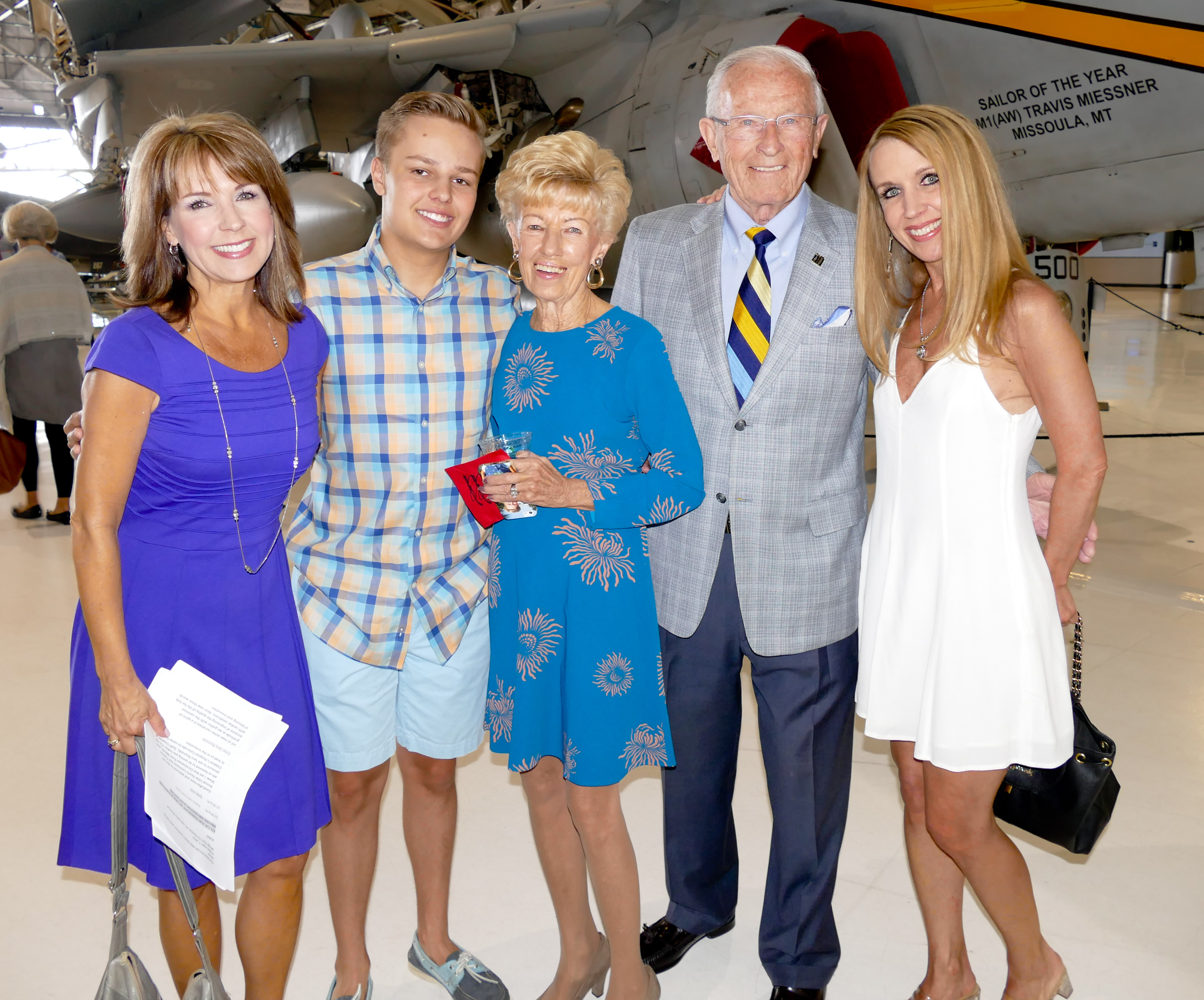 Kim Christiansen, her son Tanner, folks Jackie and Frank Christiansen ...