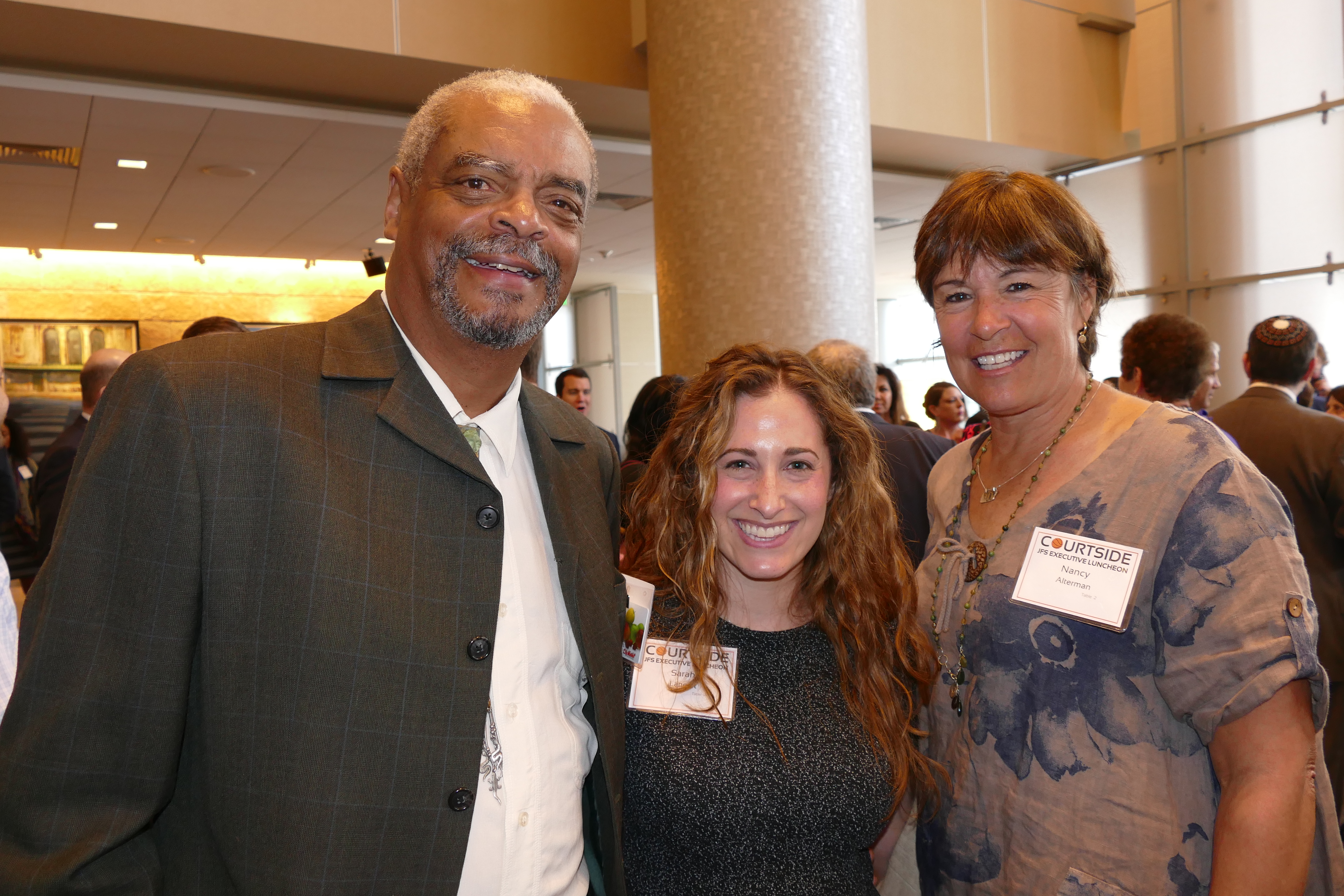 Darrell Anderson, left, Sarah Langert and Nancy Alterman