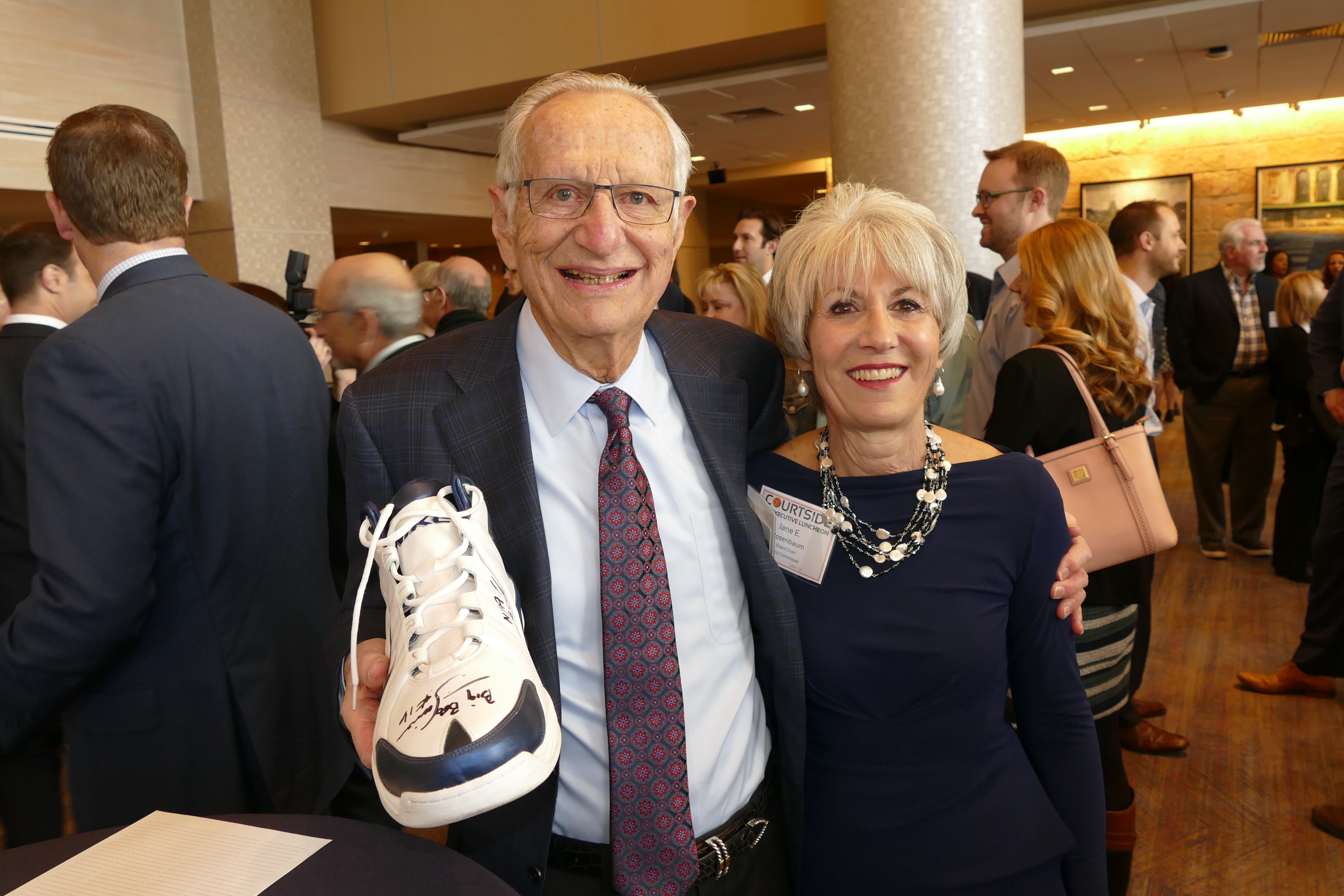 Stanton and Board Chair Jane E Rosenbaum bid on Bob Lanier's size 22 ...