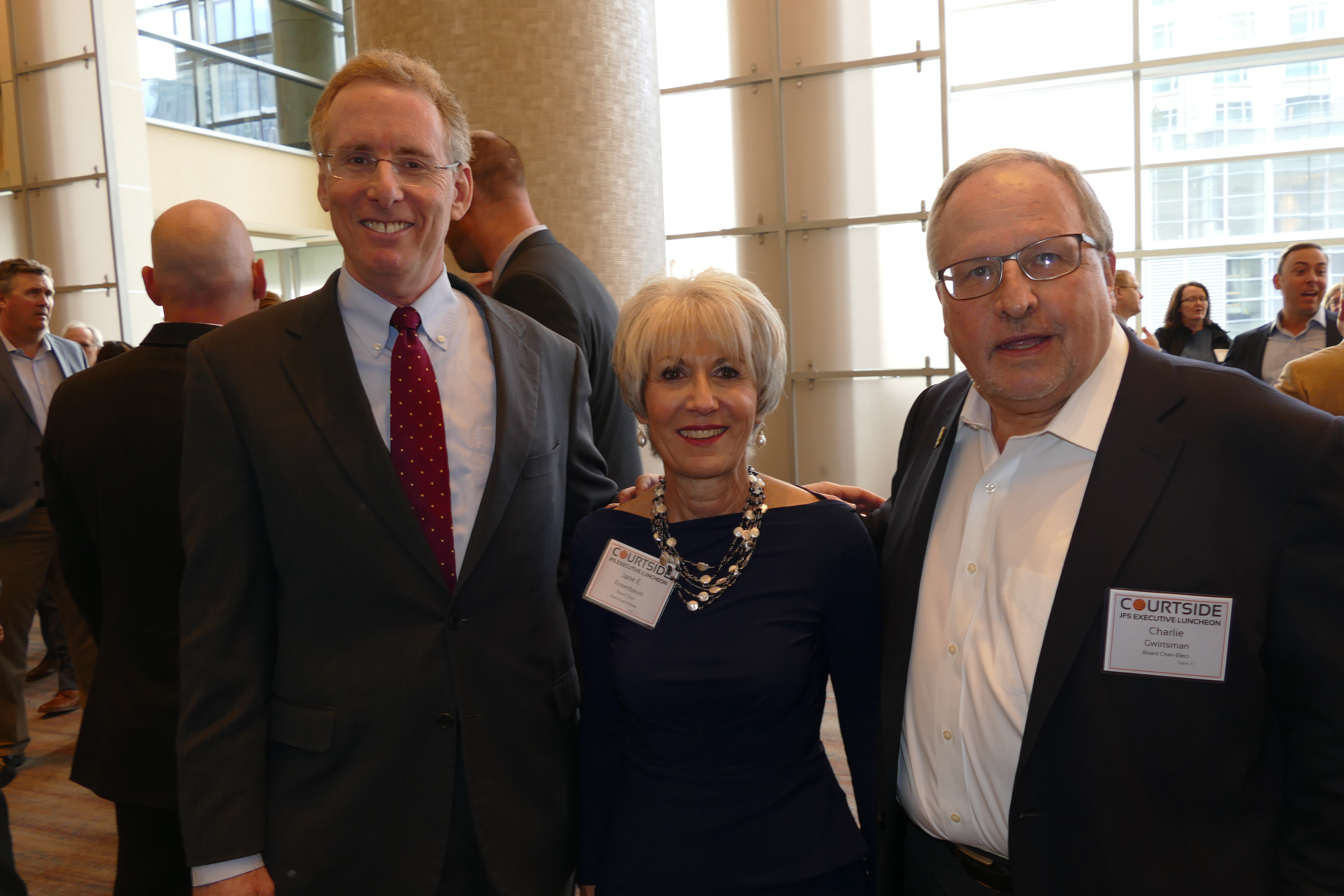 President and CEO Shepard Nevel, left, Board Chair Jane E Rosenbaum and ...