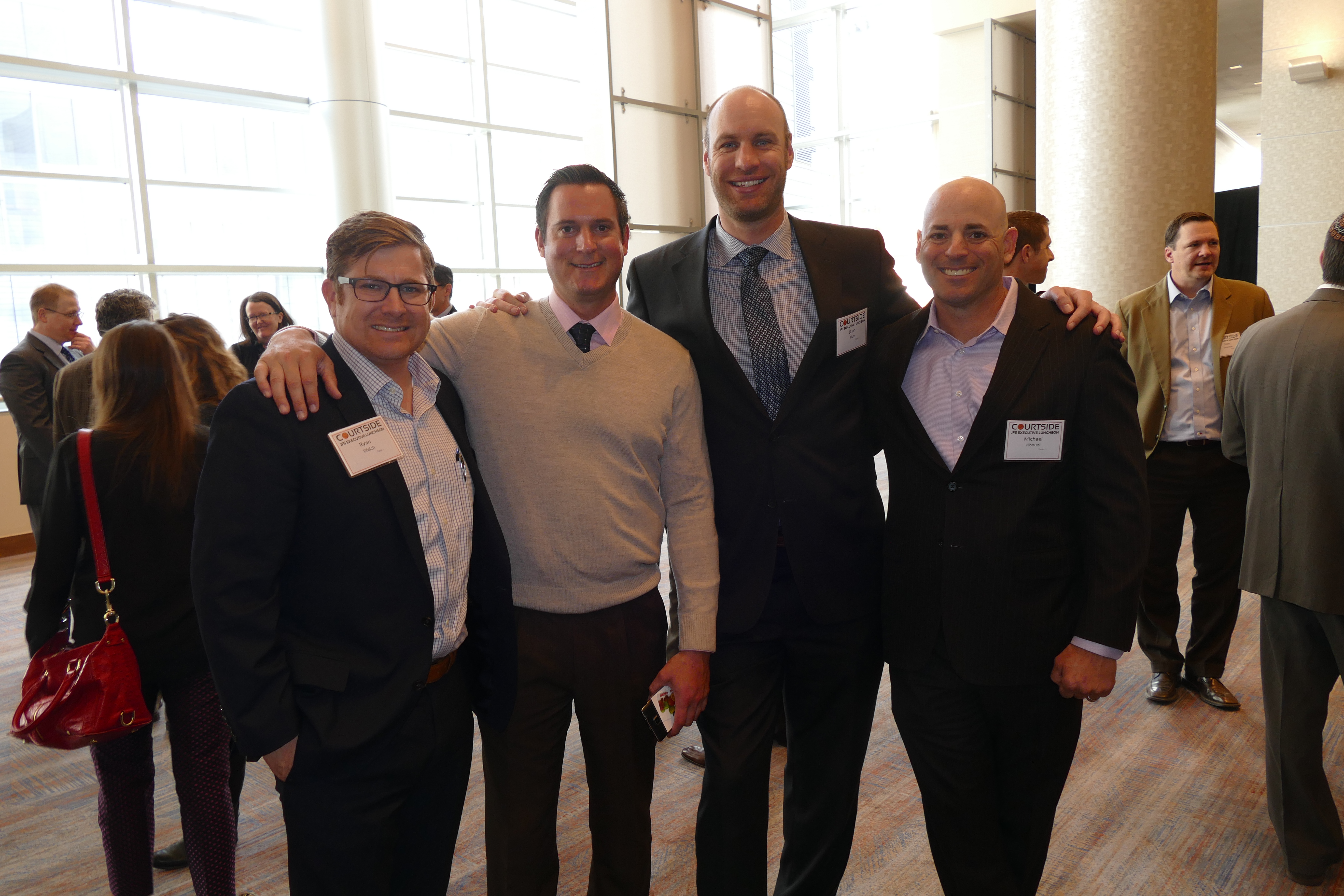 Ryan Welch, left, Michael Olmstead, Brian Hutt and Michael Kboudi