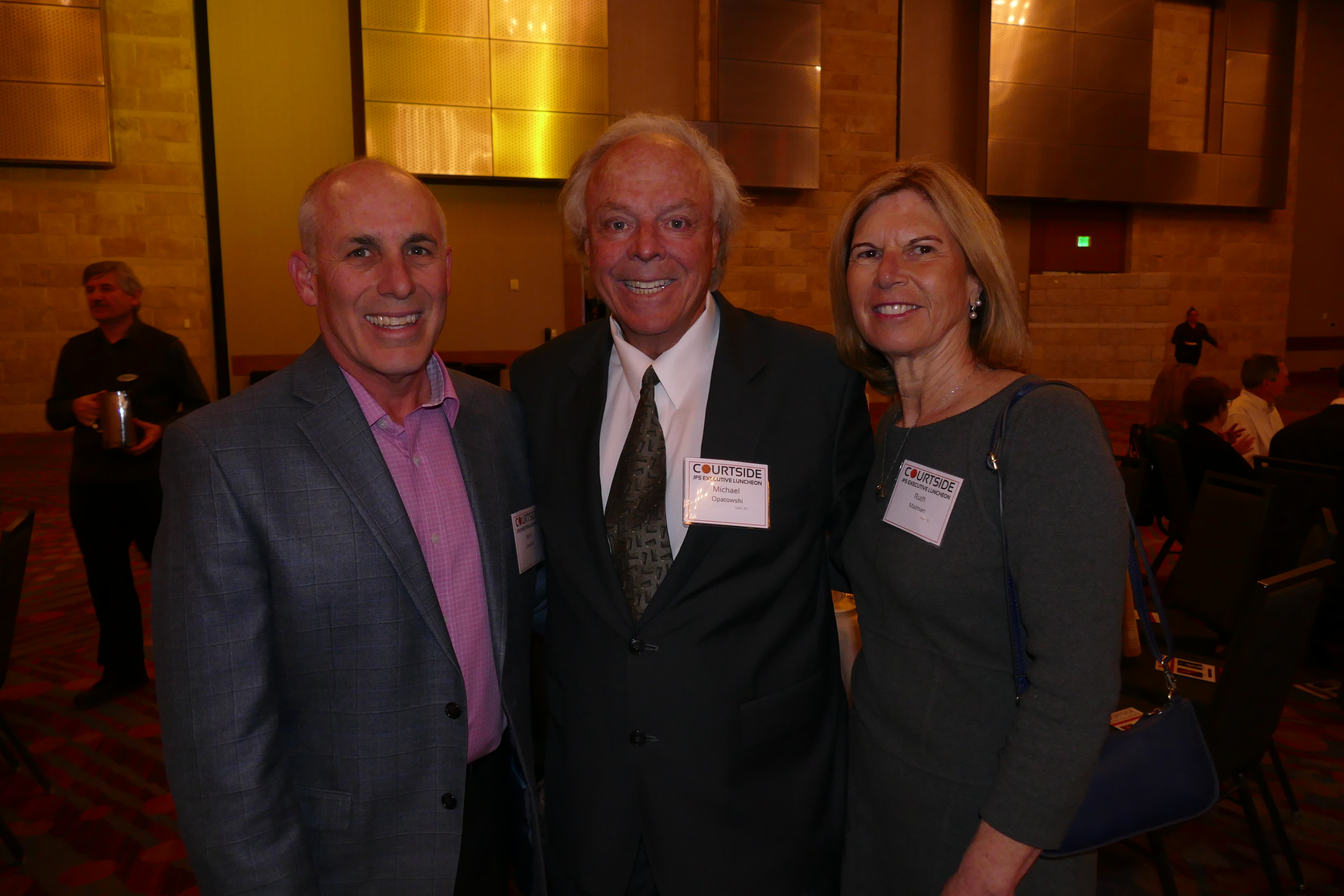 Matt Goodside, left, with Michael Opatowski and Ruth Malman