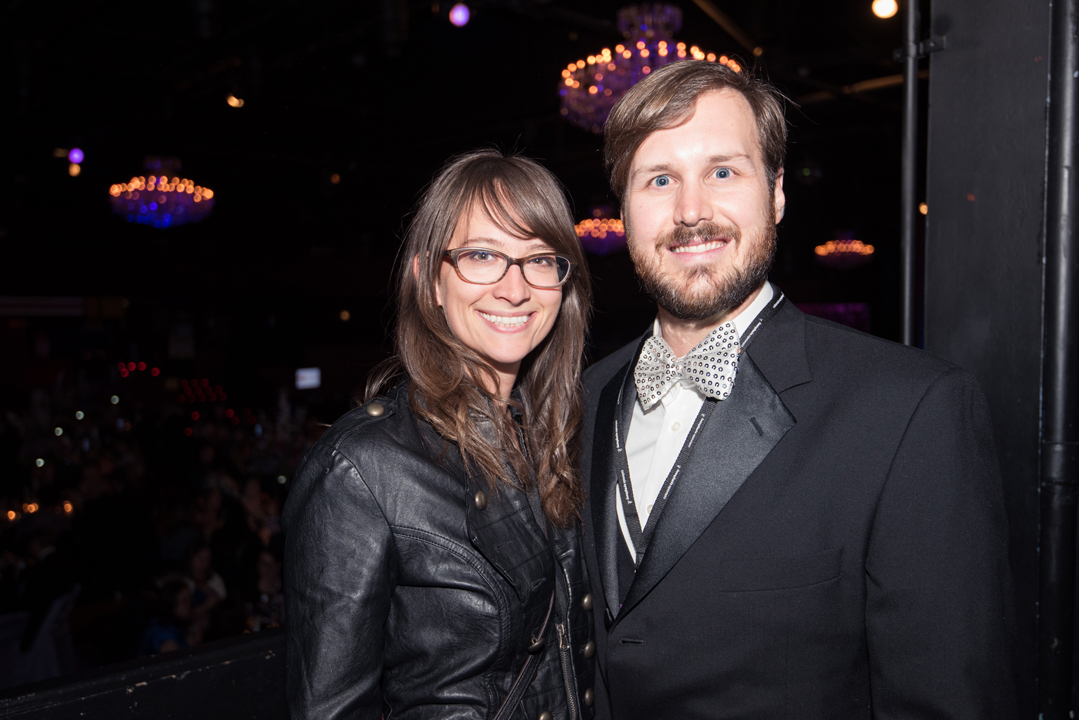 Megan Davis, left, with Wayne Bragg