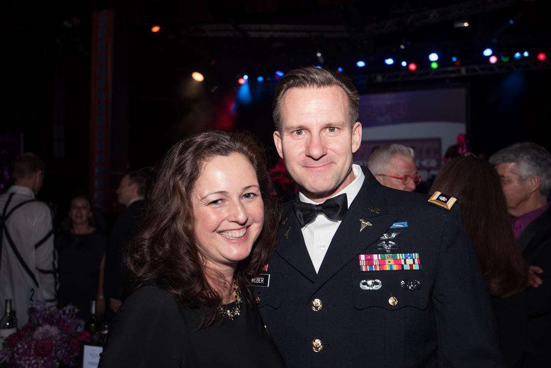 Rae Ann Weber, left, with Charles Weber