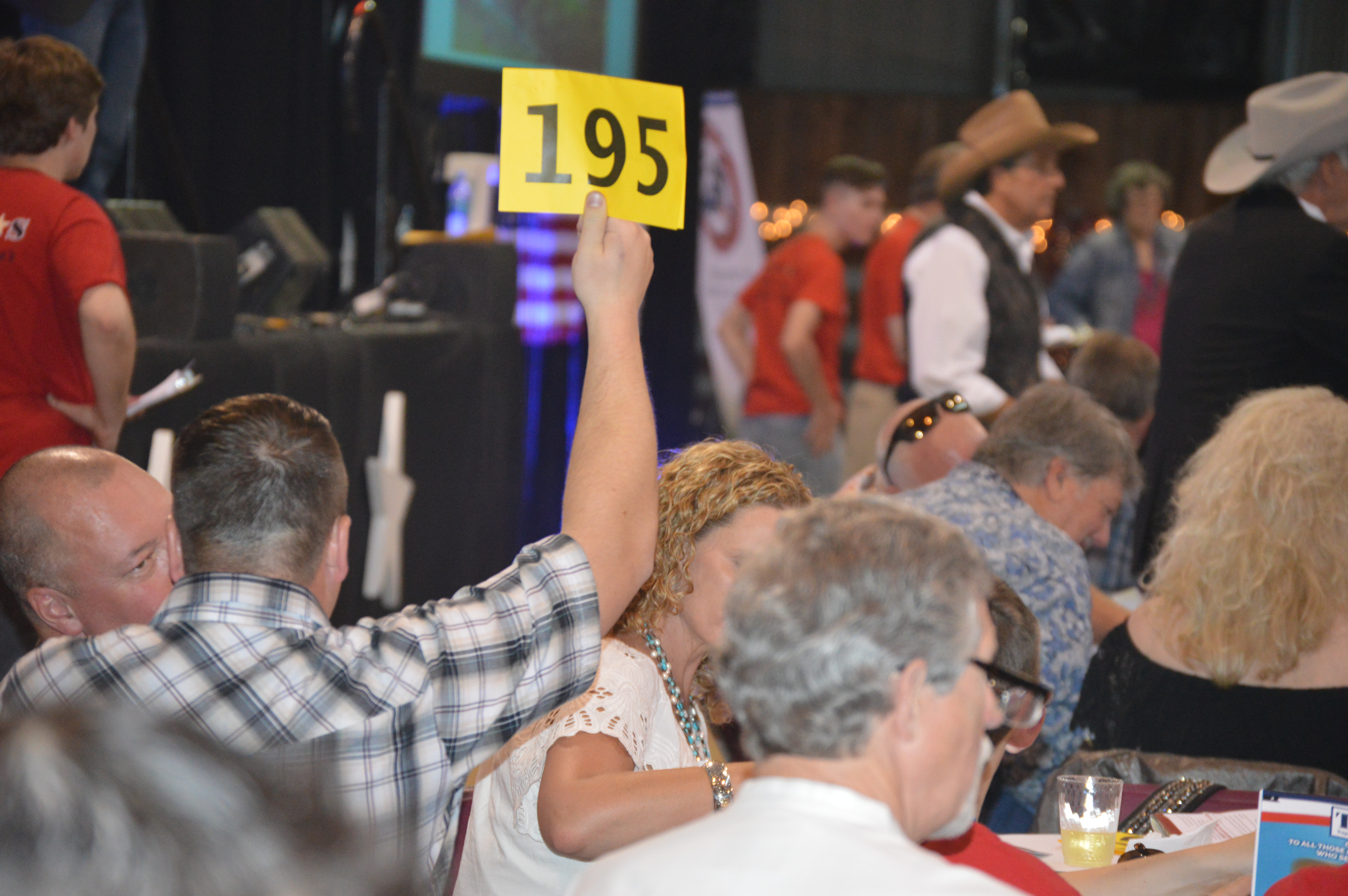 Bidding during the live auction