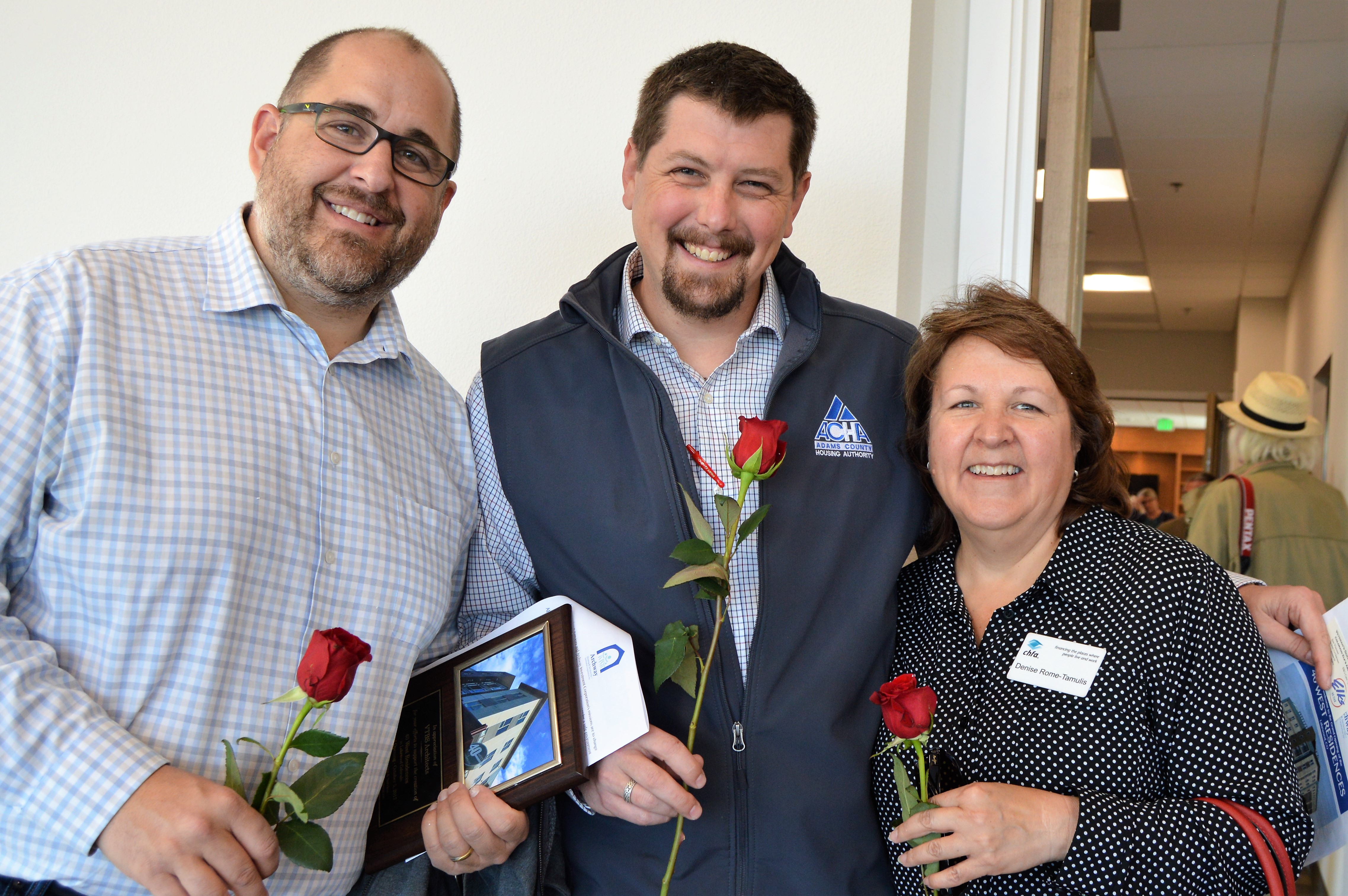 (l to r): Erik Hall, Andrew Chapin and Denise Rome