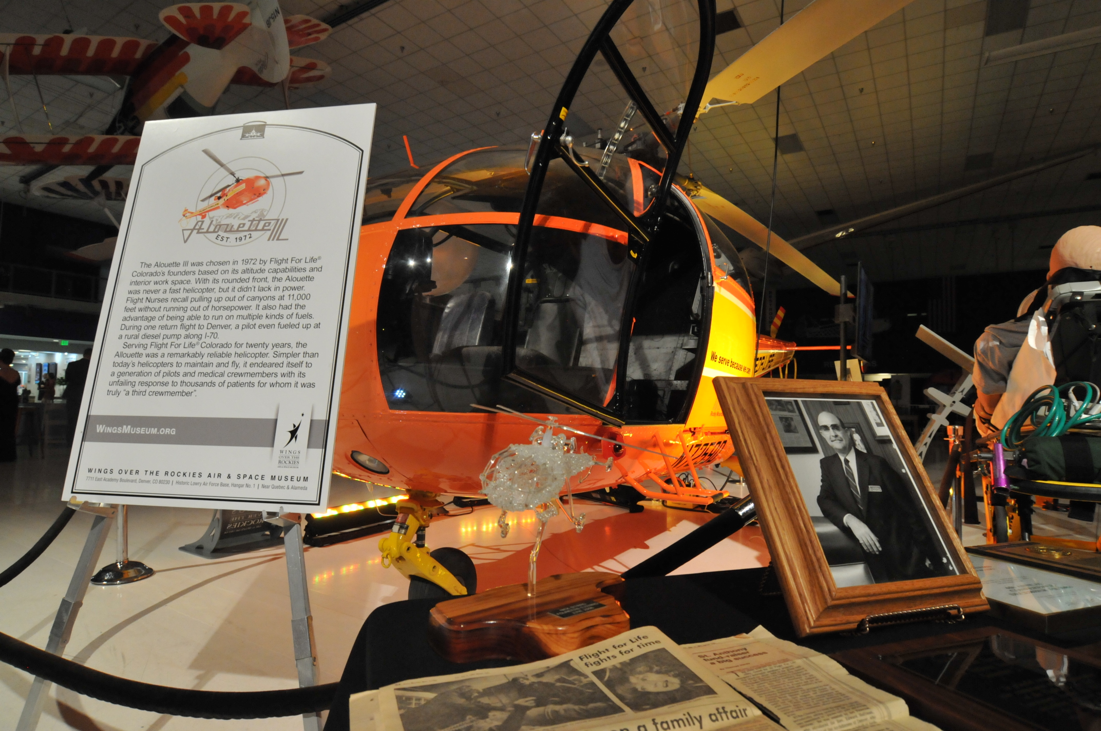 The Alouette helicopter has served Flight For Life Colorado for 20 years