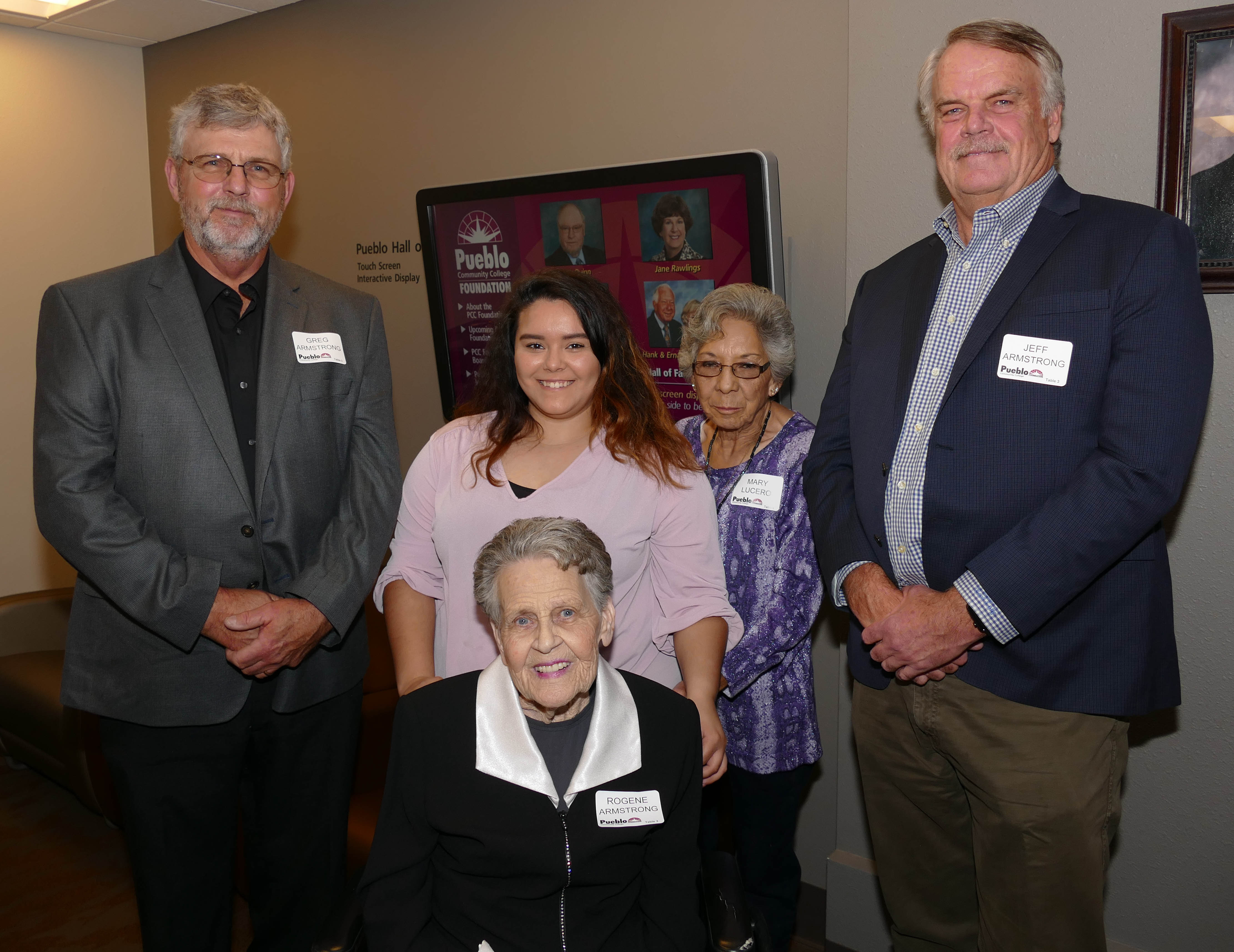 Honoree Rogene Armstrong, center, with Greg Armstrong, Alyssa Lucero ...