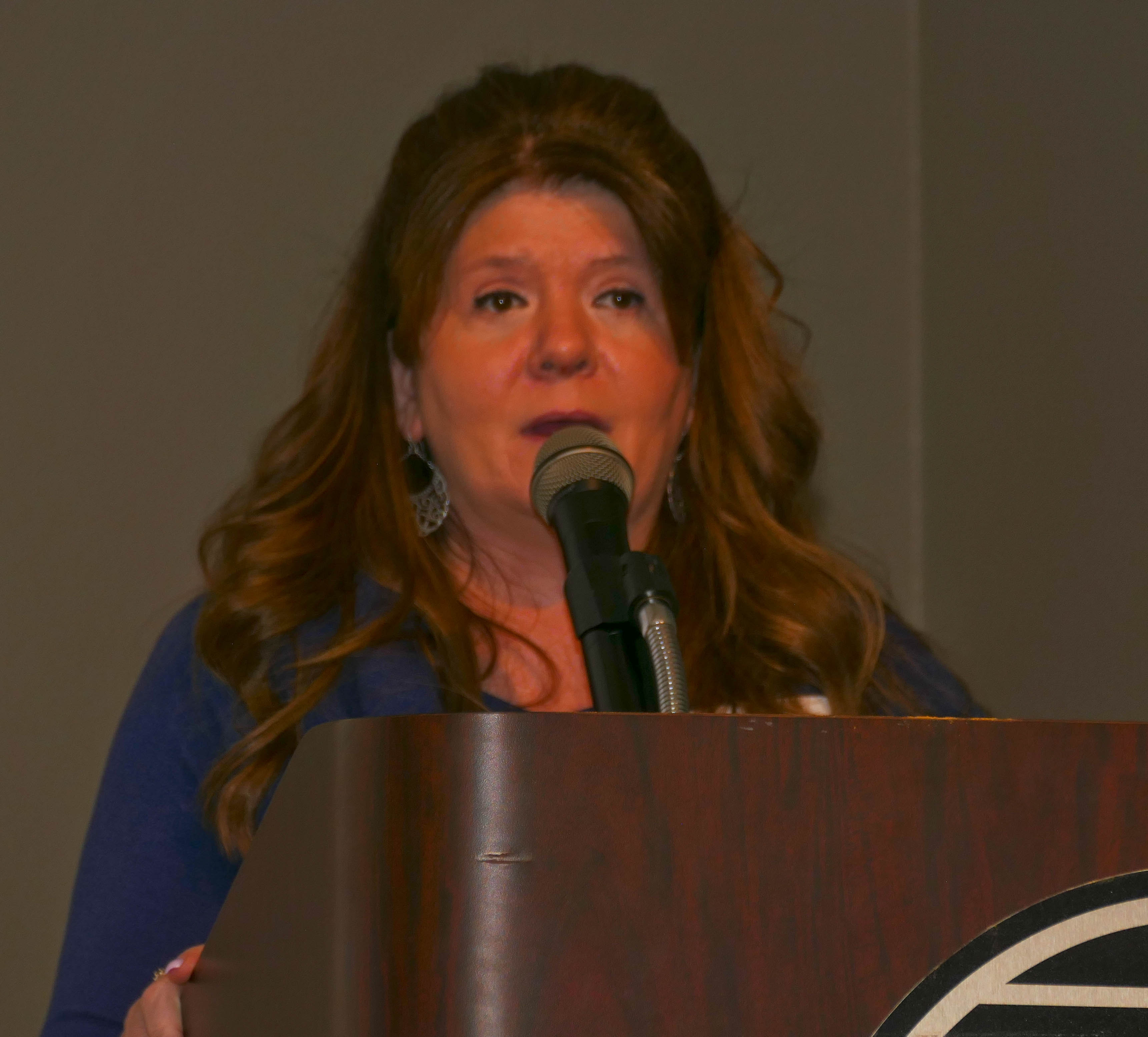 Cara Dasher says a few words about the partnership between PCC and CMHIP