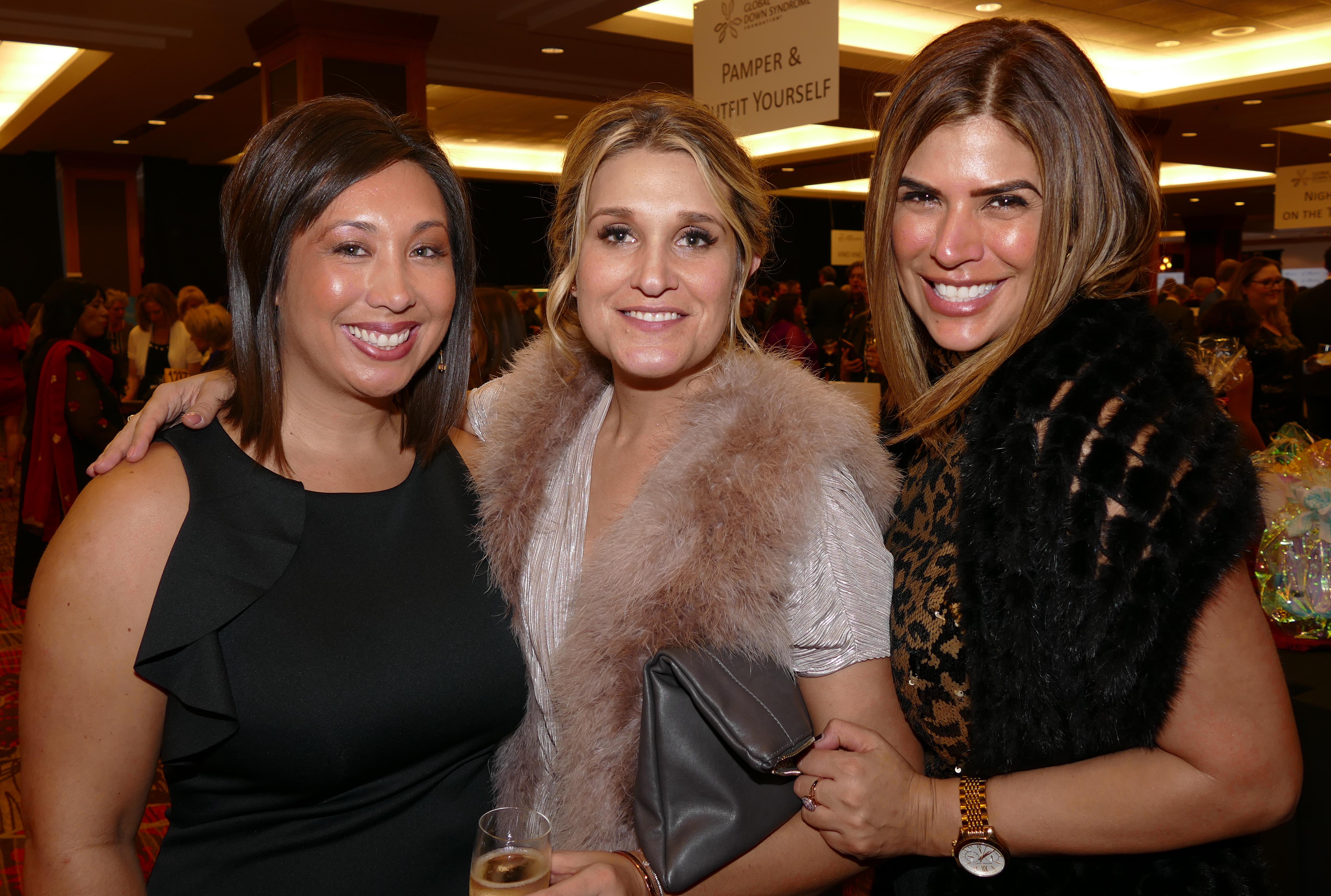 Kiana Akina, left, Kim Rodgers and Joella Rodarte