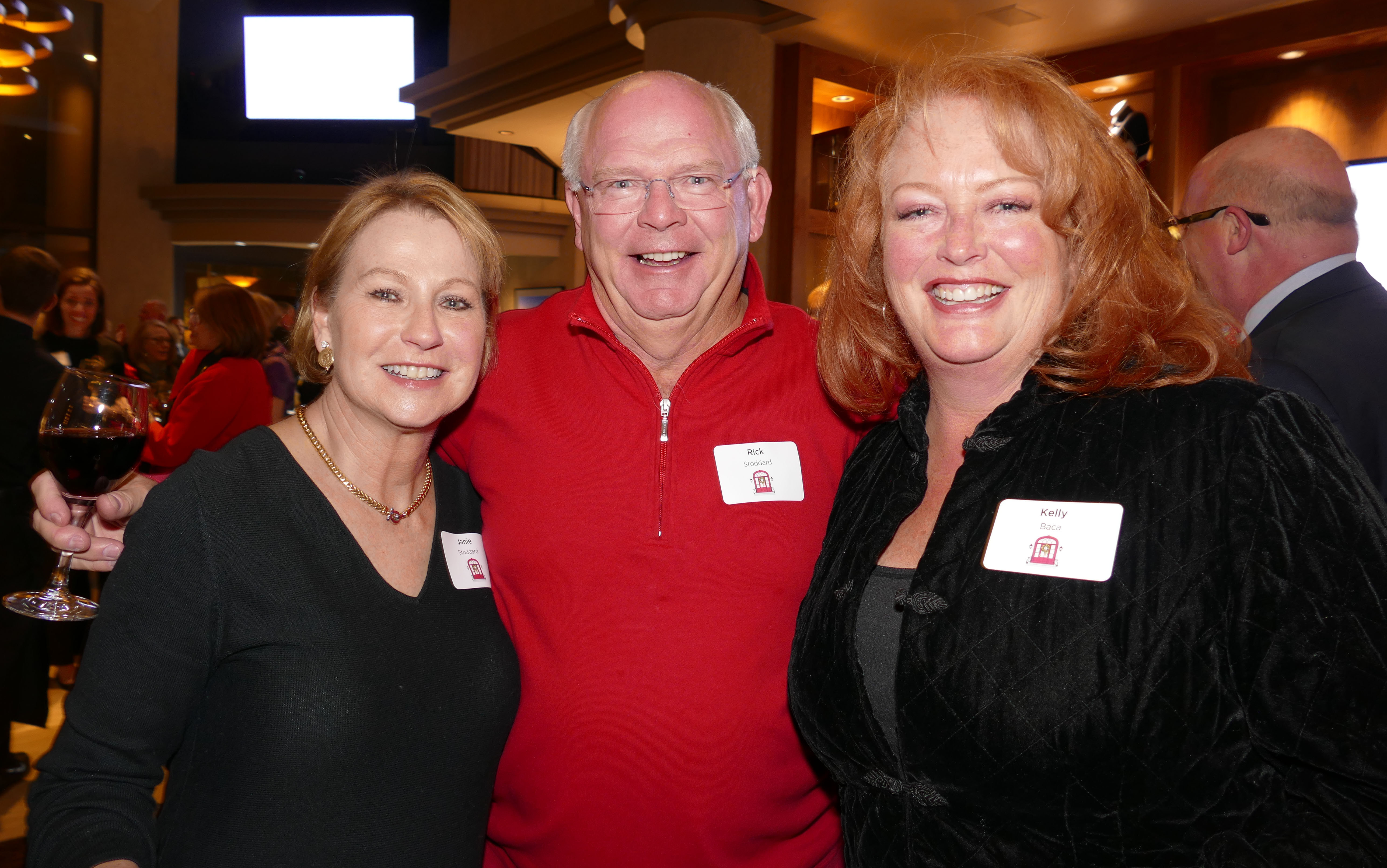 Janie and Rick Stoddard, left, with Kelly Baca