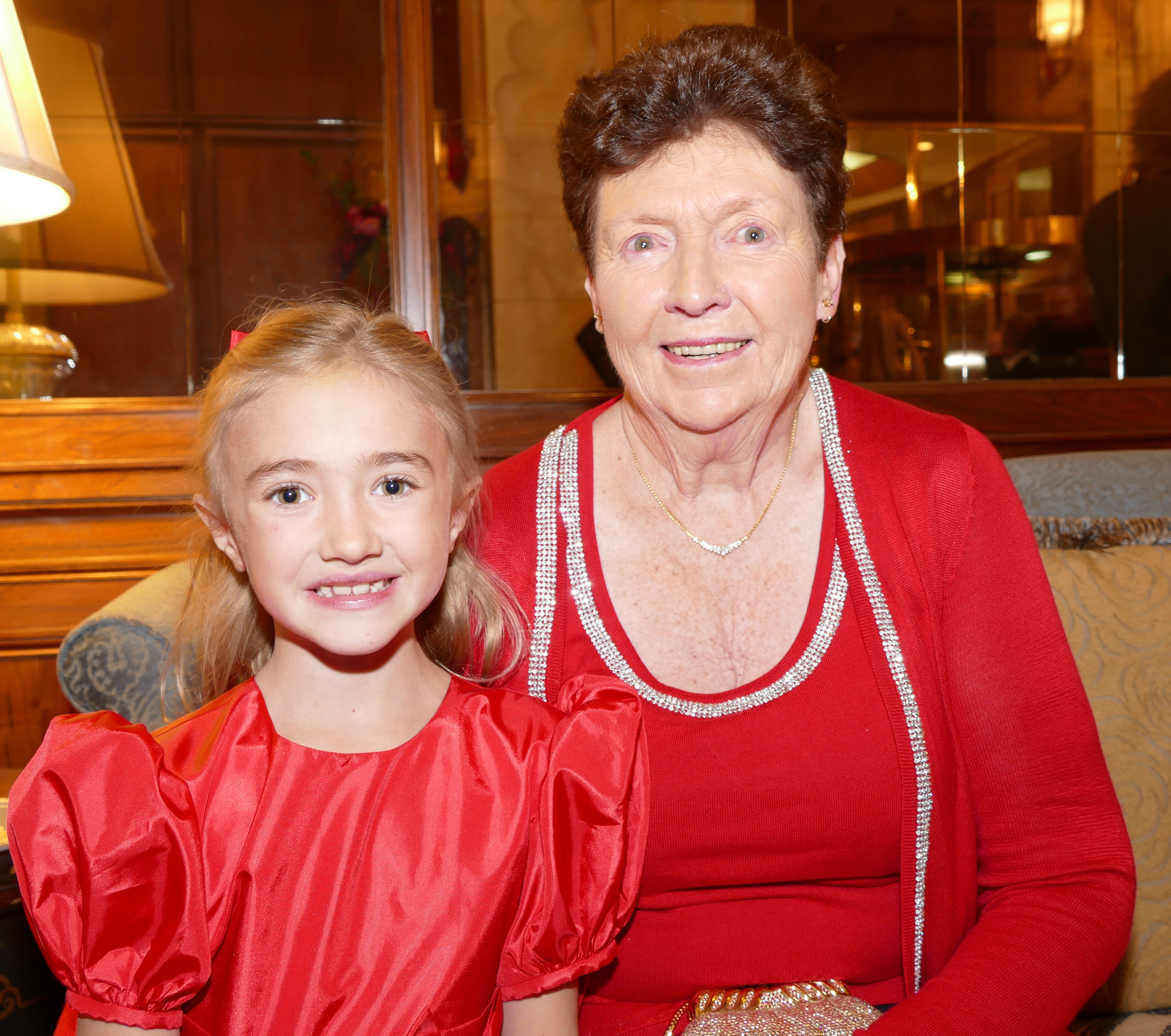 Emma Boggs with her grandmother Mary Brown