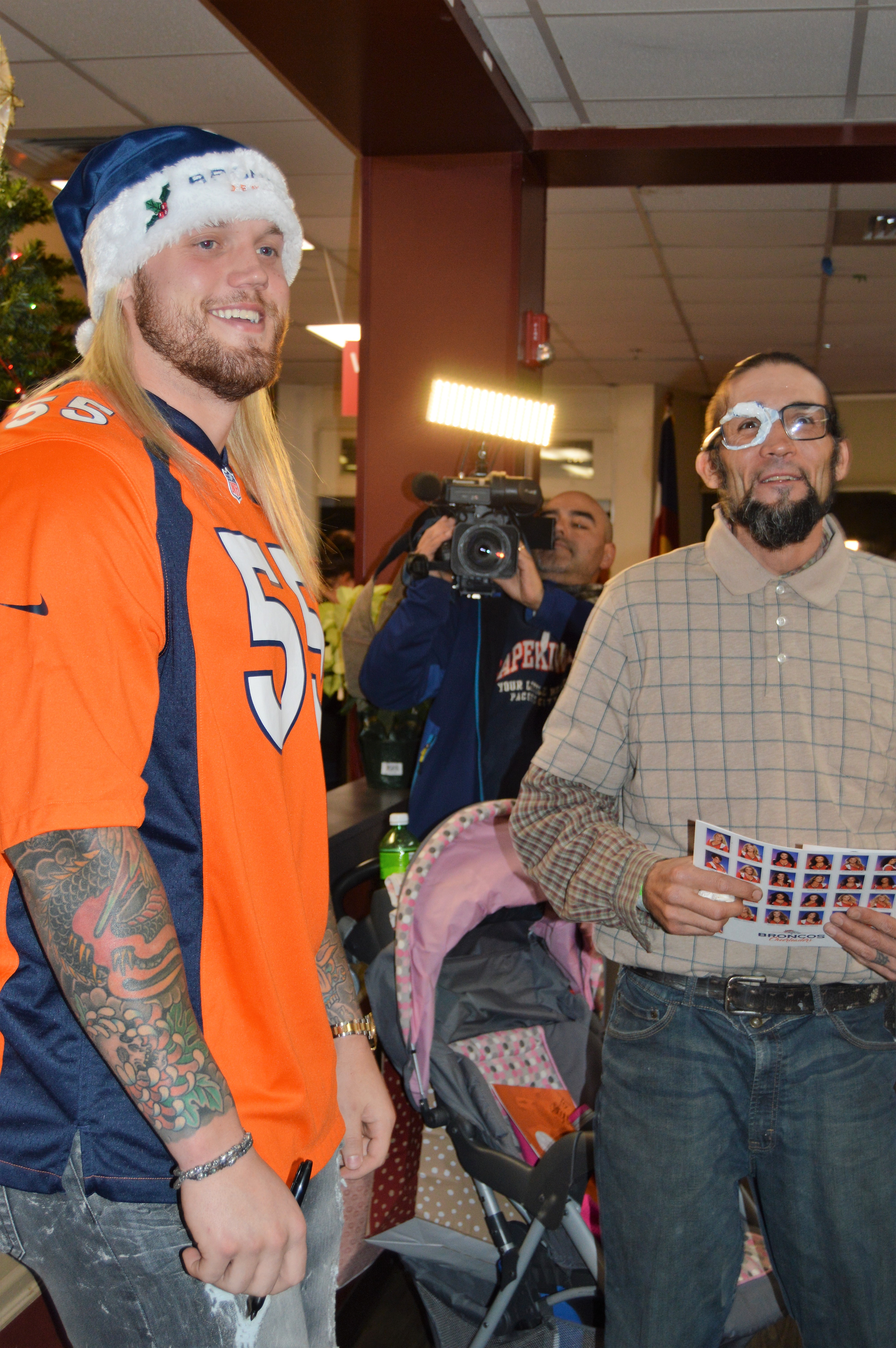 Broncos center Dillon Day at the autograph session