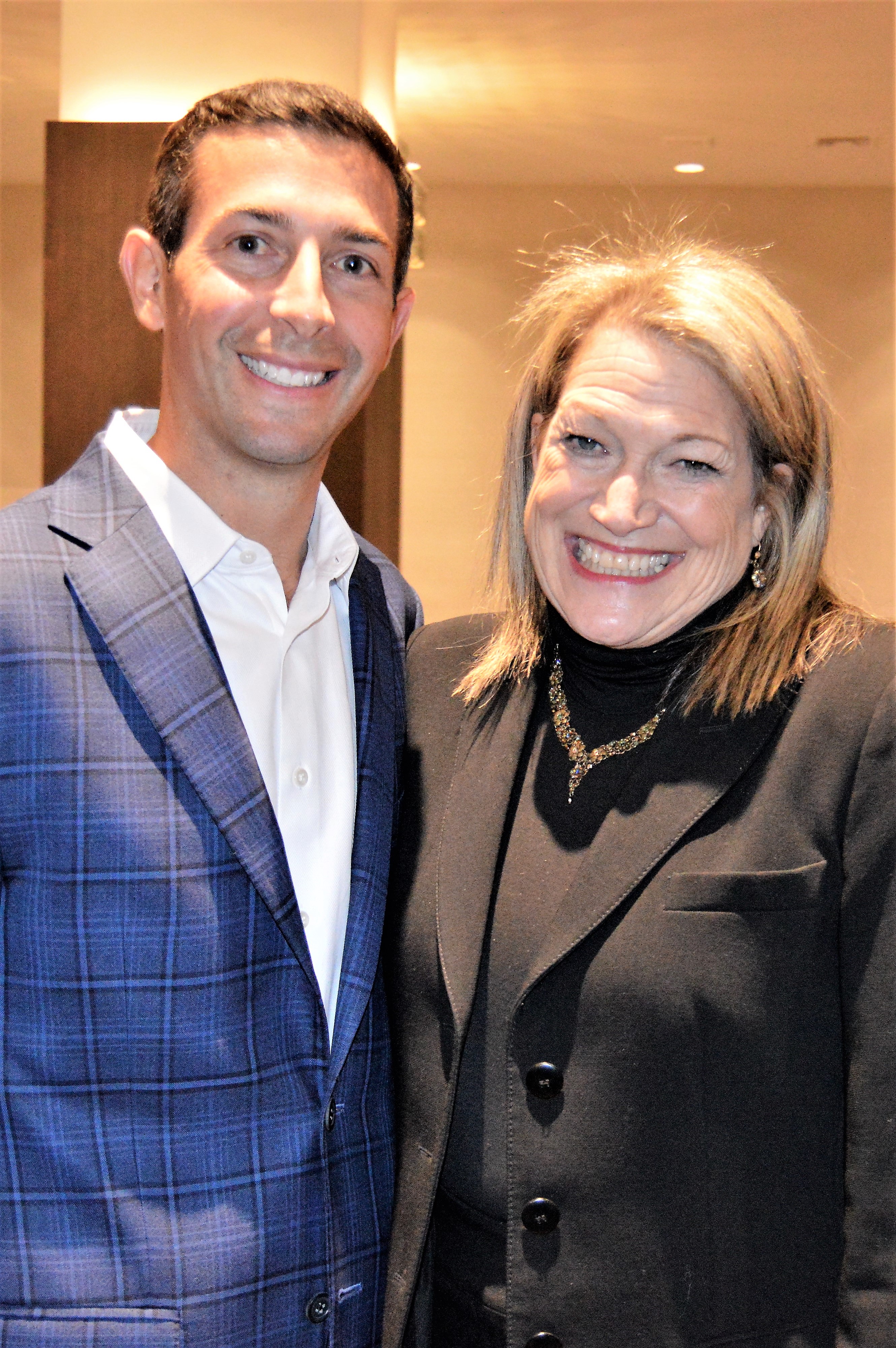 Honorees Sam Zaitz, Yana Vishnitsky Leadership Award; with Gay Curtiss ...