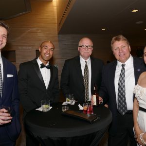 Lisa Desrochers, left, Lance Bolton, Carrie McKee, Sally and Kyle Hybl