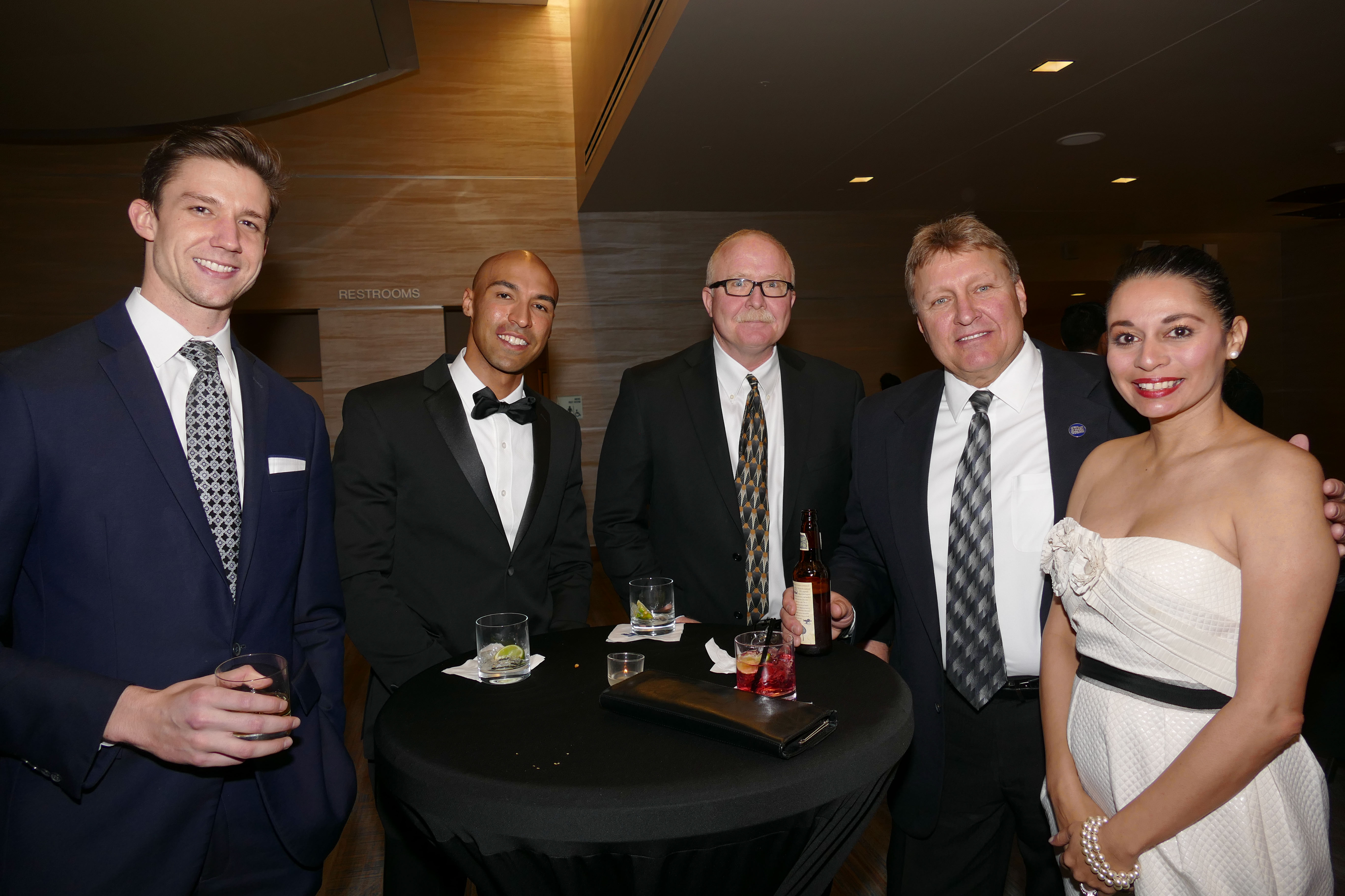 Zach Anderson, left, Jarrad Jackson, Tim Batz, George Rock IV and Lidia ...