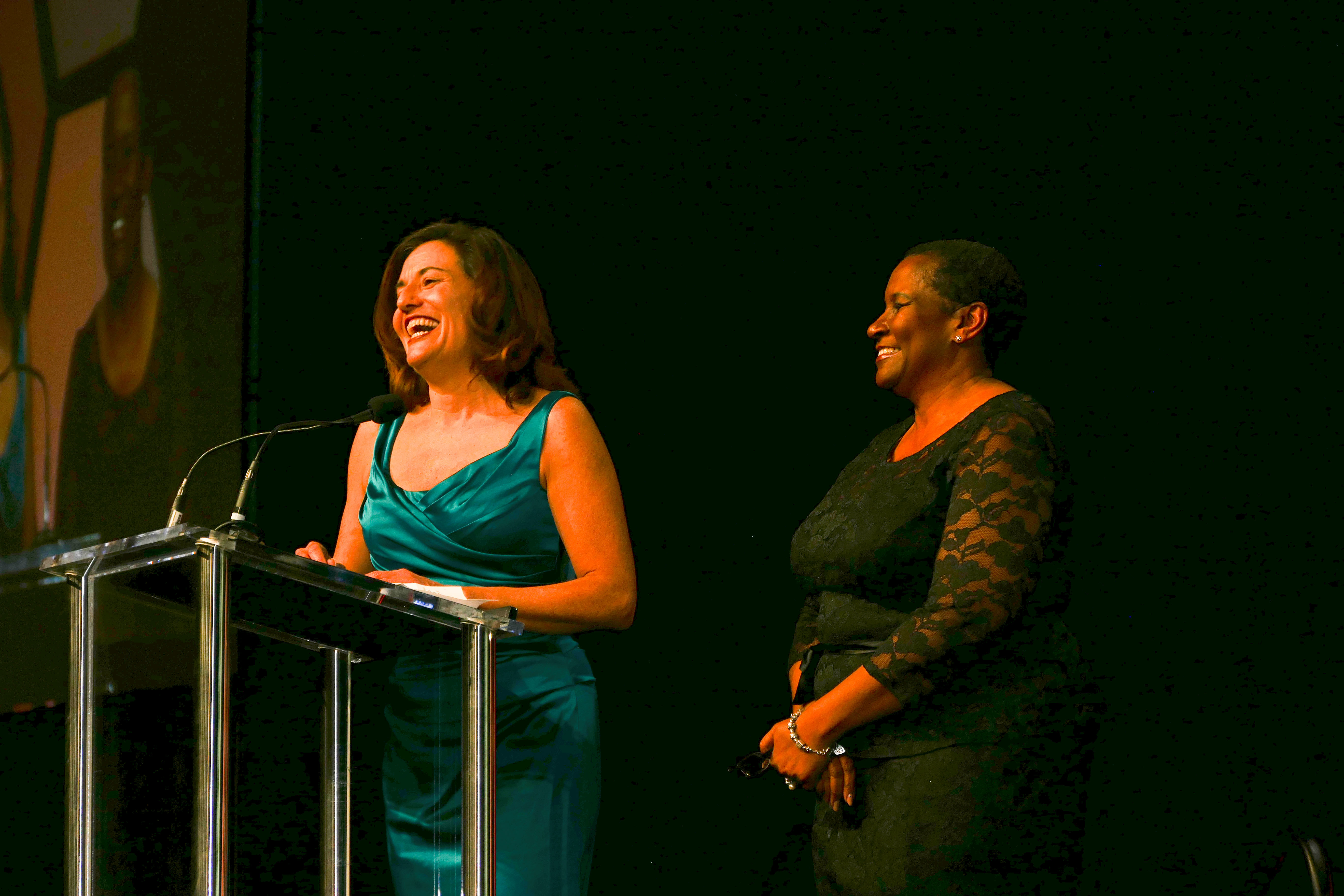 Kelly Brough DMC president and CEO, and Denise Burgess, board chair ...