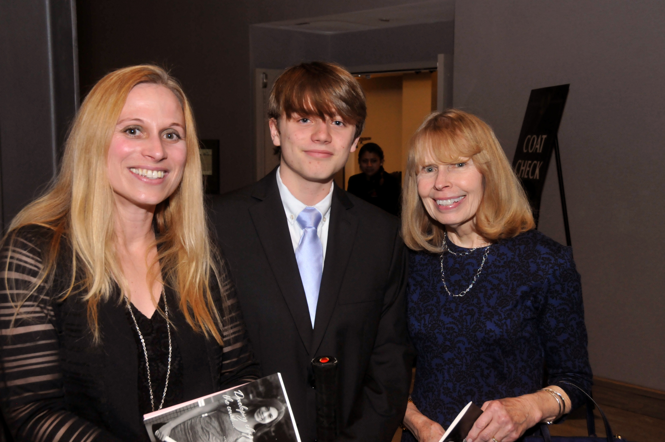 Aga Foster, Pennie Young with Jared Foster, Sportsmanship award winner