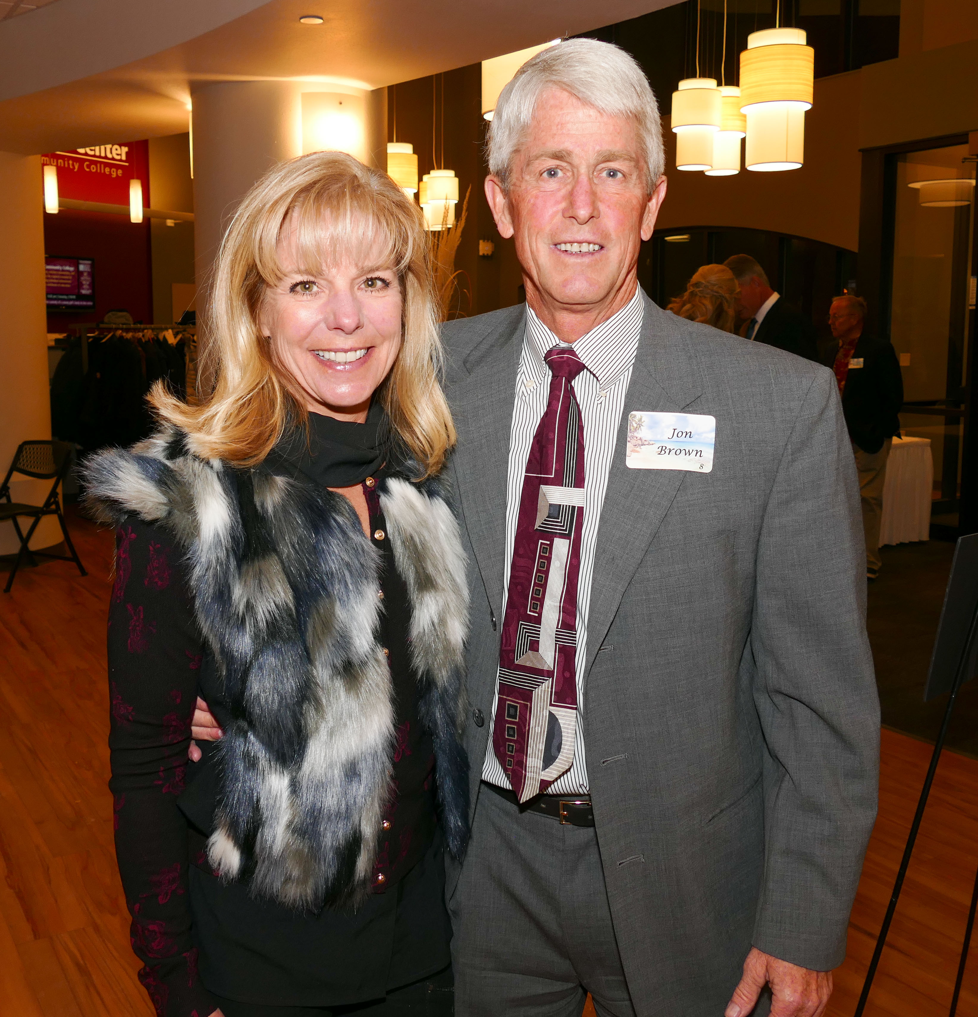 Janette and Jon Brown--he is honoree Dee Brown's stepson