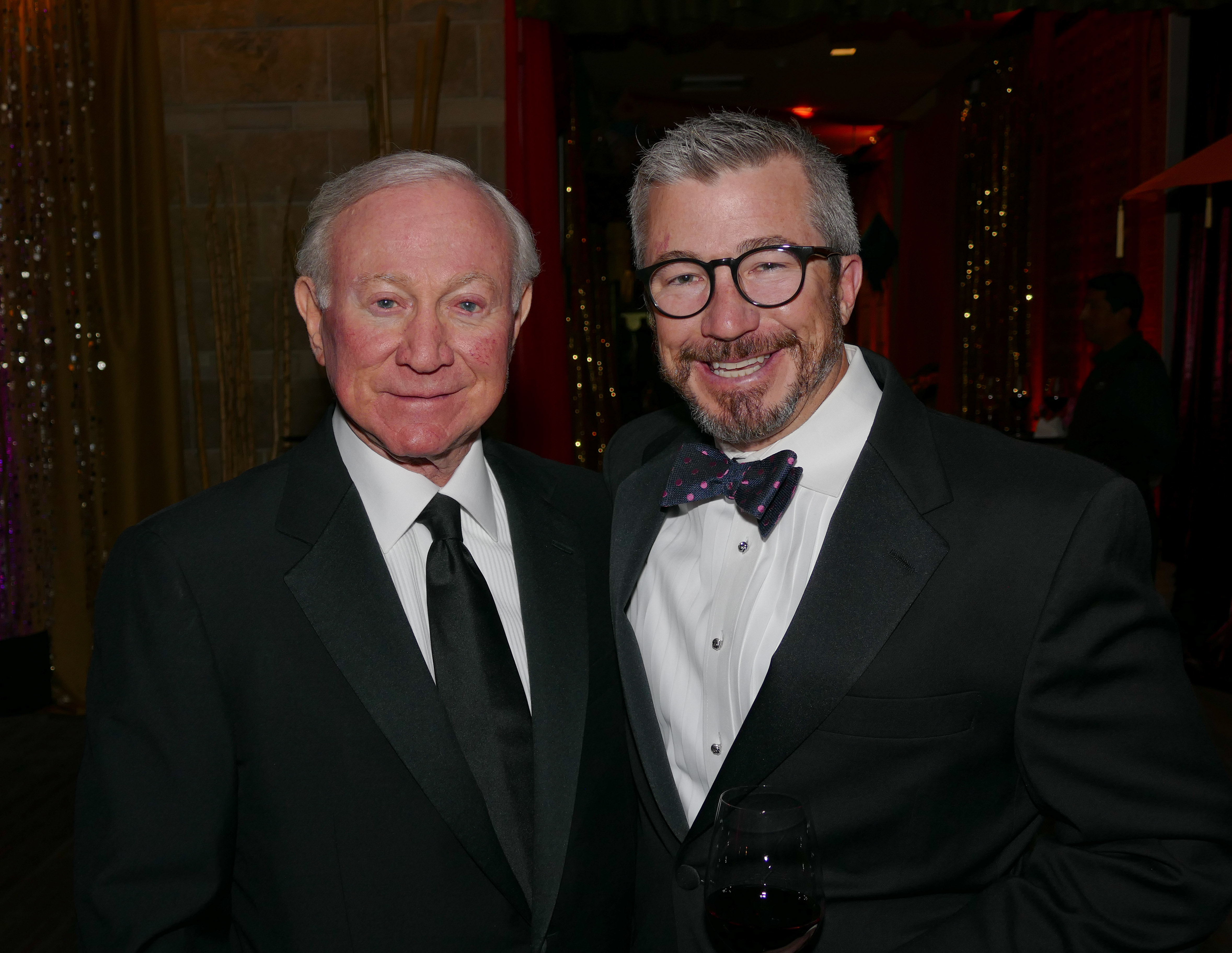 Larry Mizel, left, with Geoff Barker