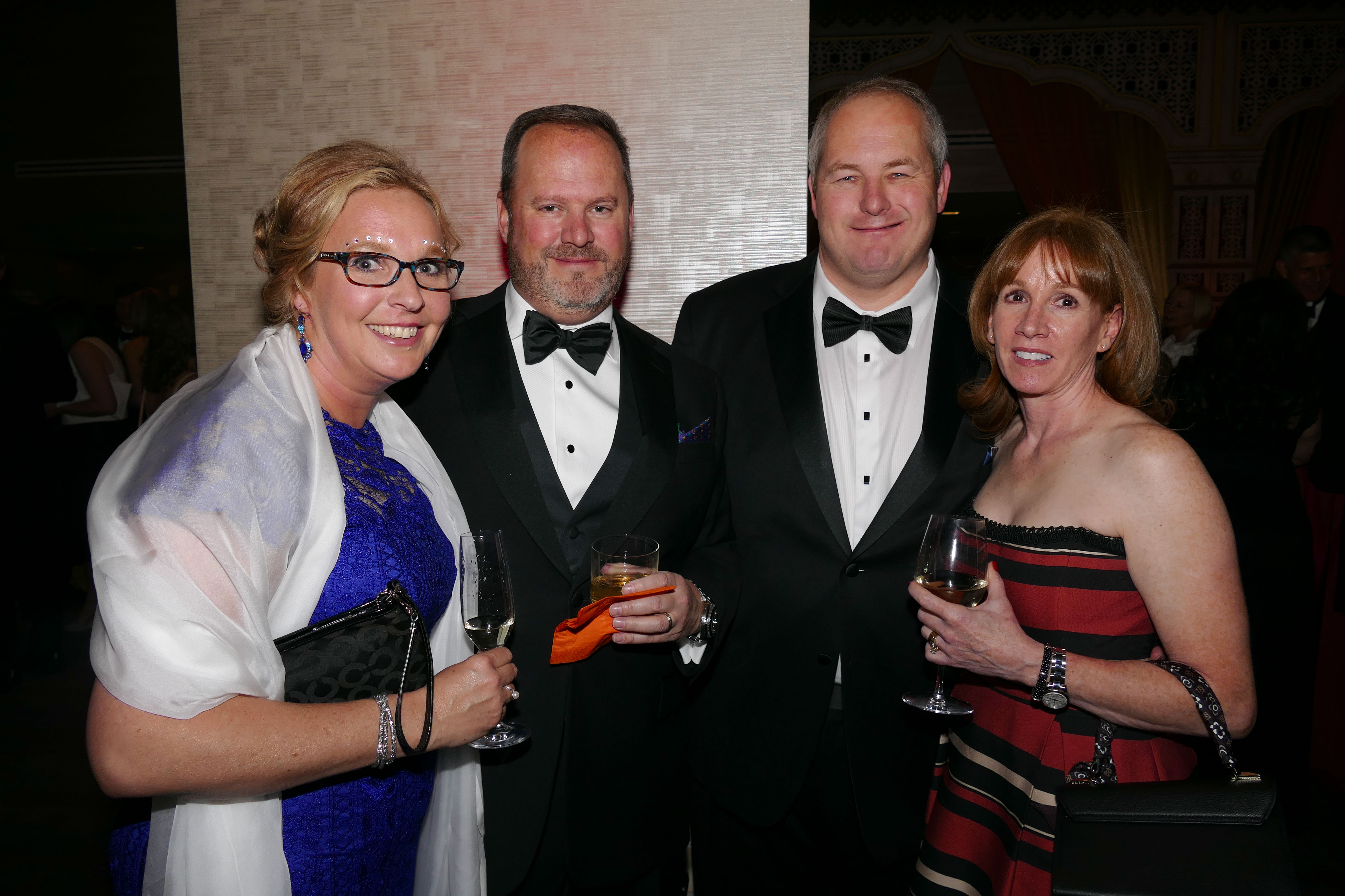 Bronwen and Robert Cheney, left, with Chris and Gina Westlake