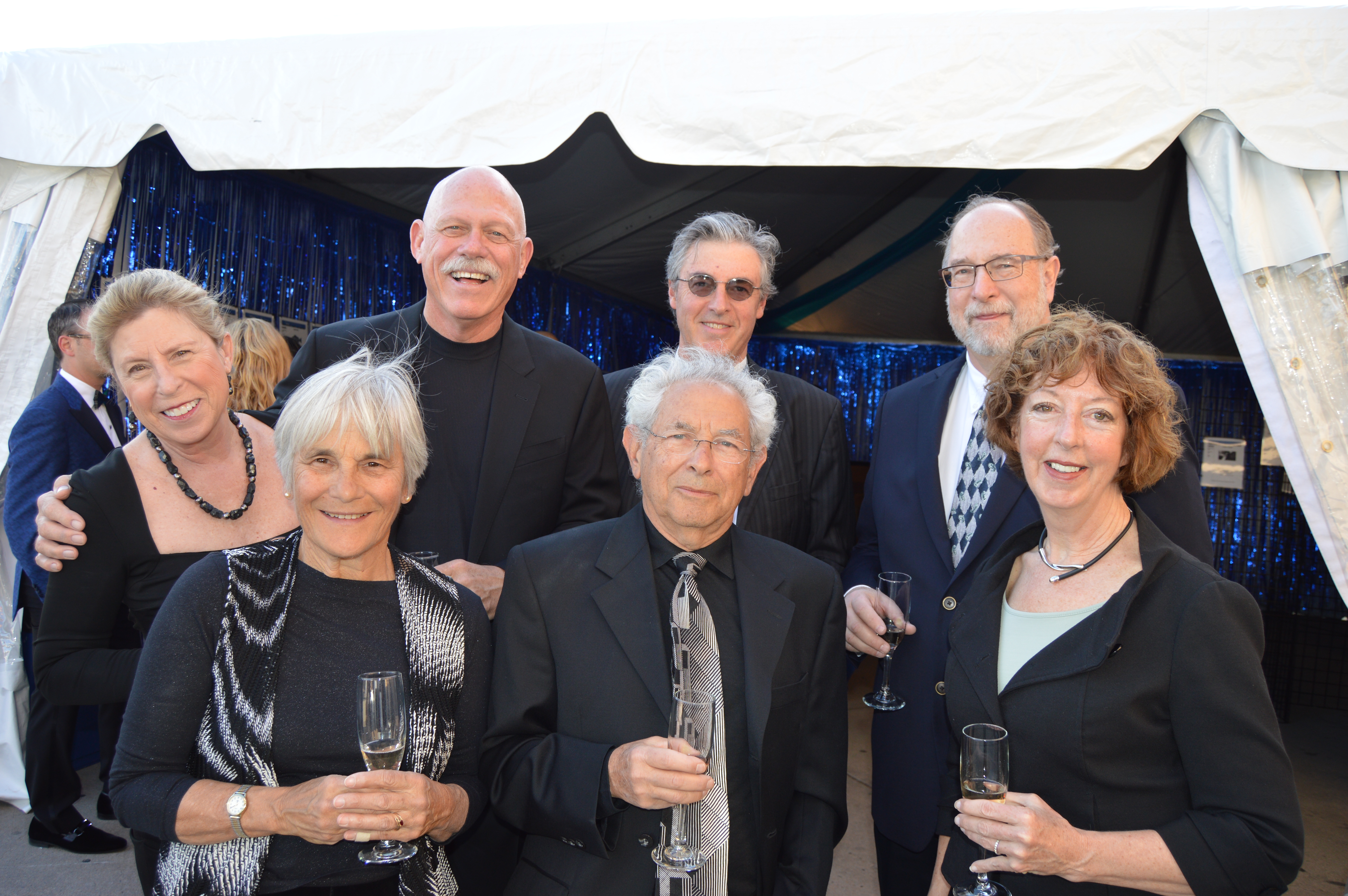 (Front, l to r): Betsy and Tom Blumenthal, and Lee Niswander; (back, l ...