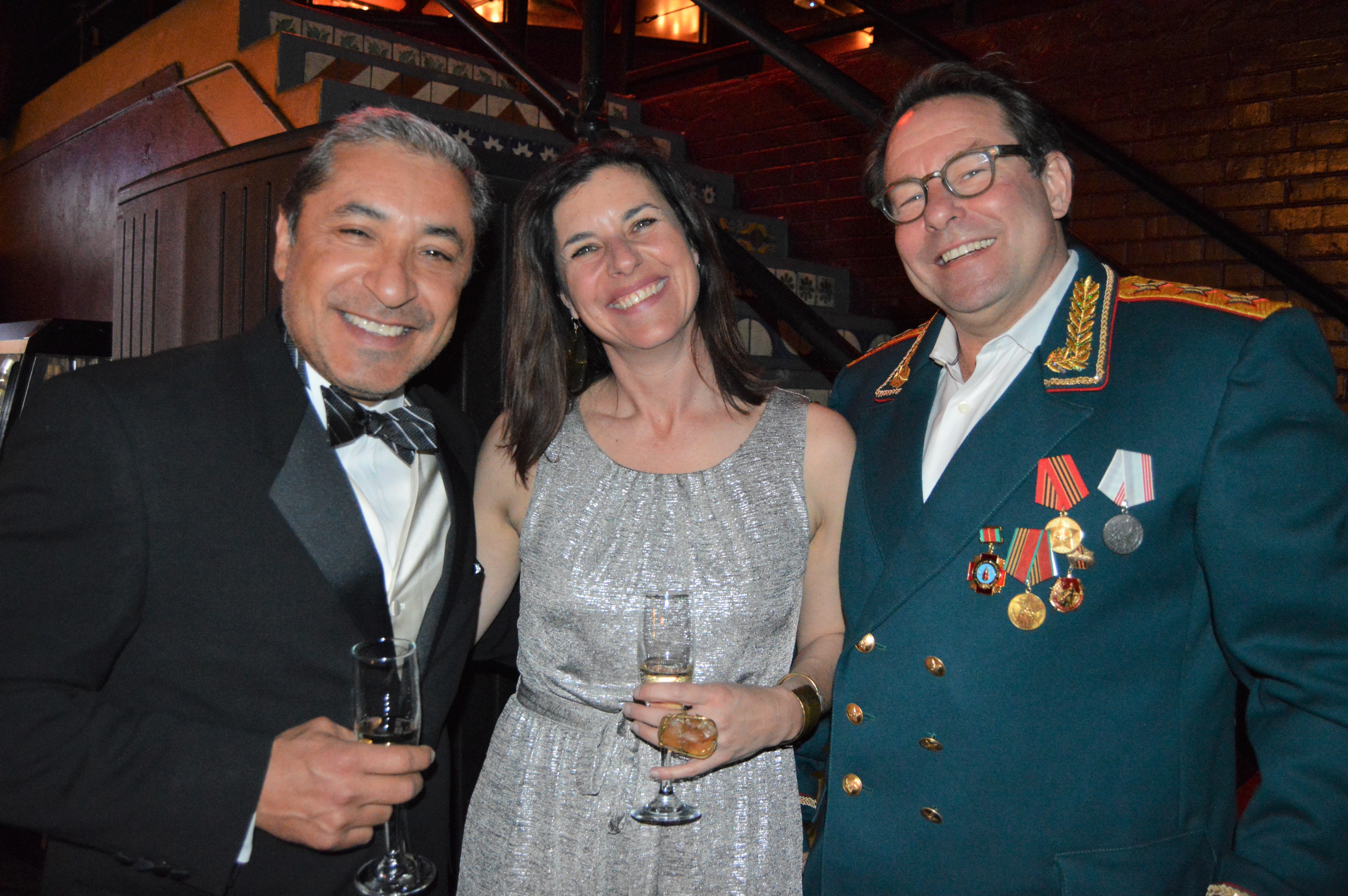 (l to r): James Mejia, Alicia Economos and Van Schoales