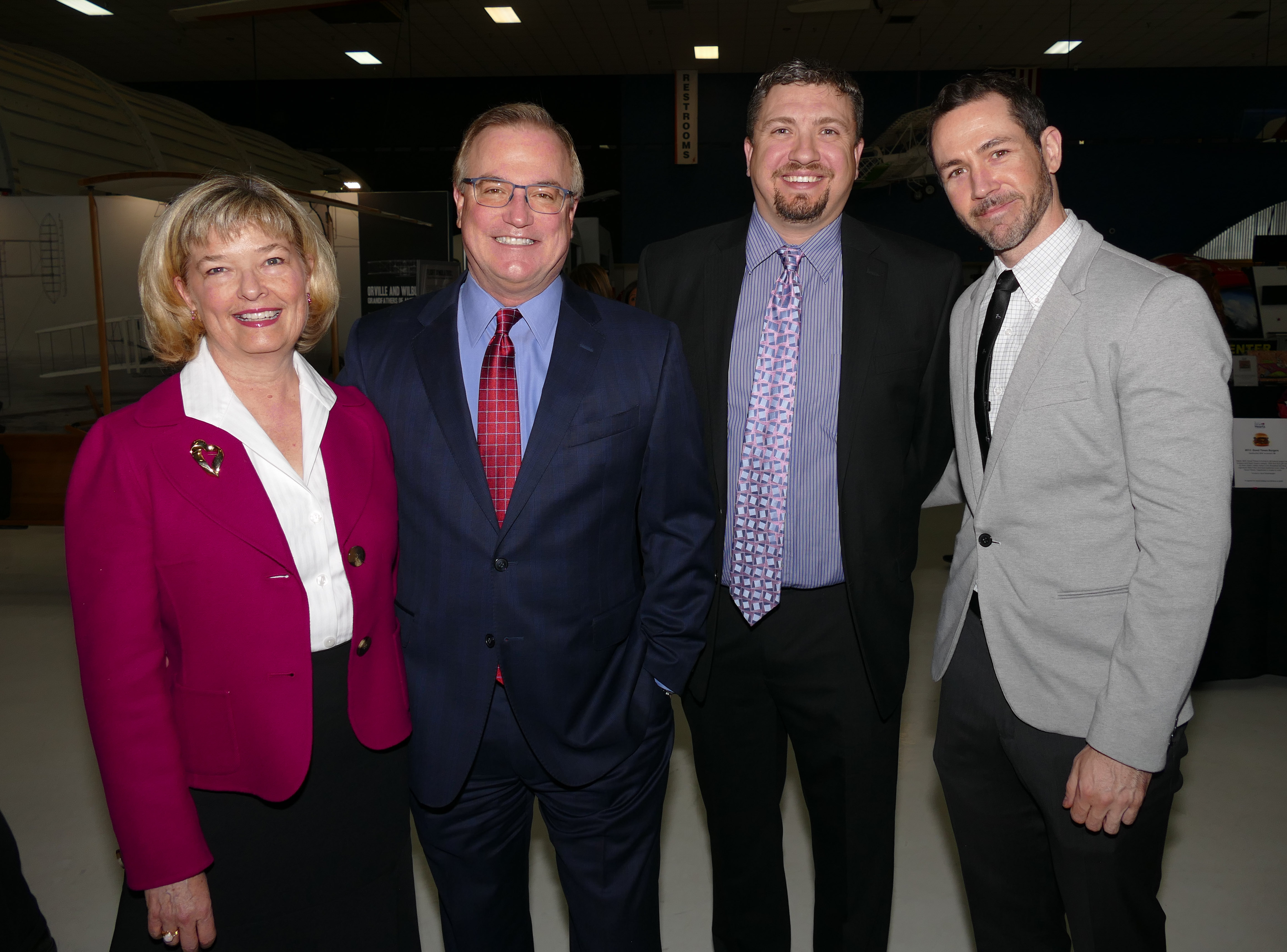 Joy Hawkins, left, Randall Clark, Chris Reynolds and Dan McLennan