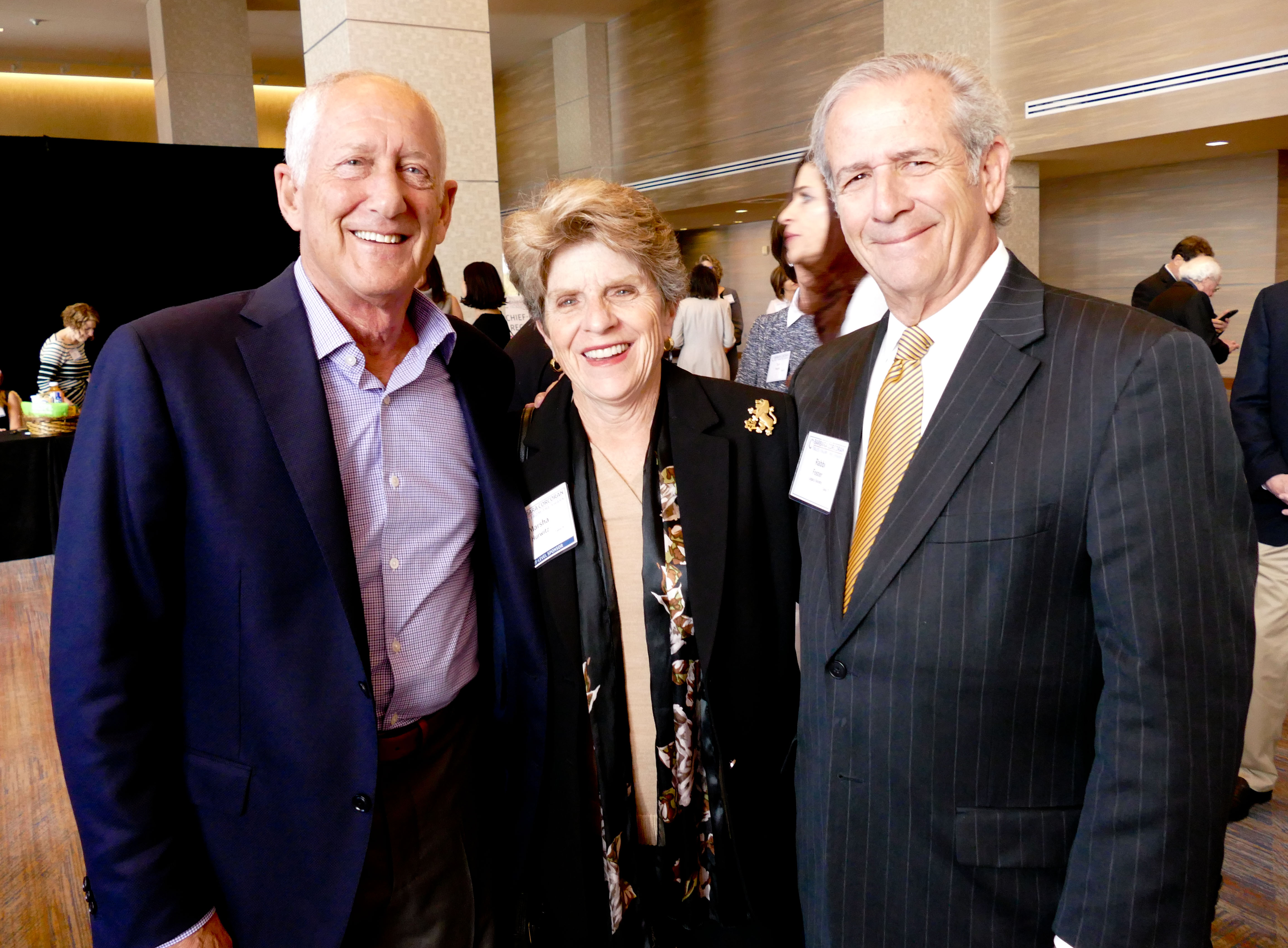 Gary Yourtz, left, Marsha Hurwitz of Jewishcolorado and Rabbi Steven Foster