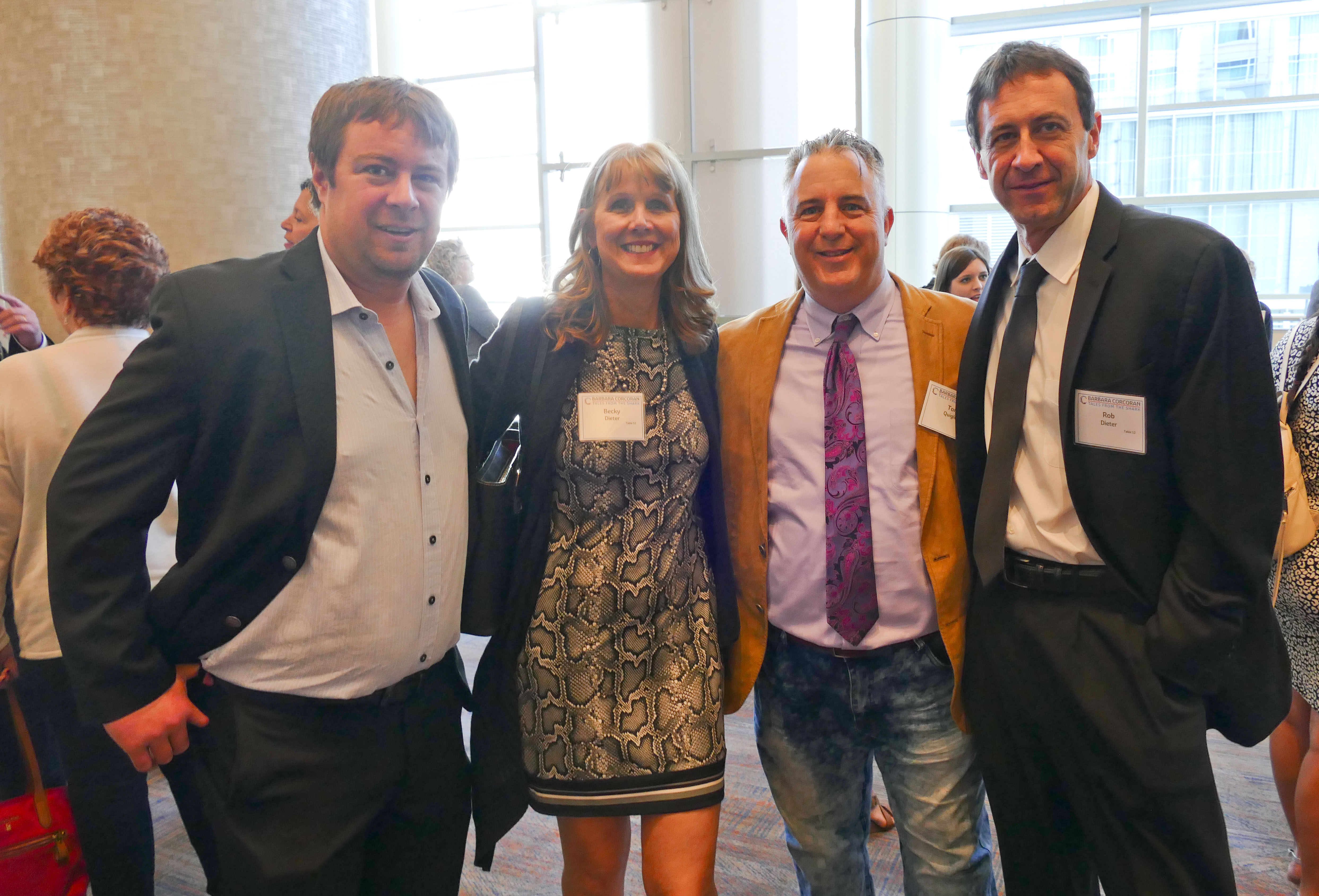 Brett and Becky Dieter, left, Tom Quigley and Rob Dieter