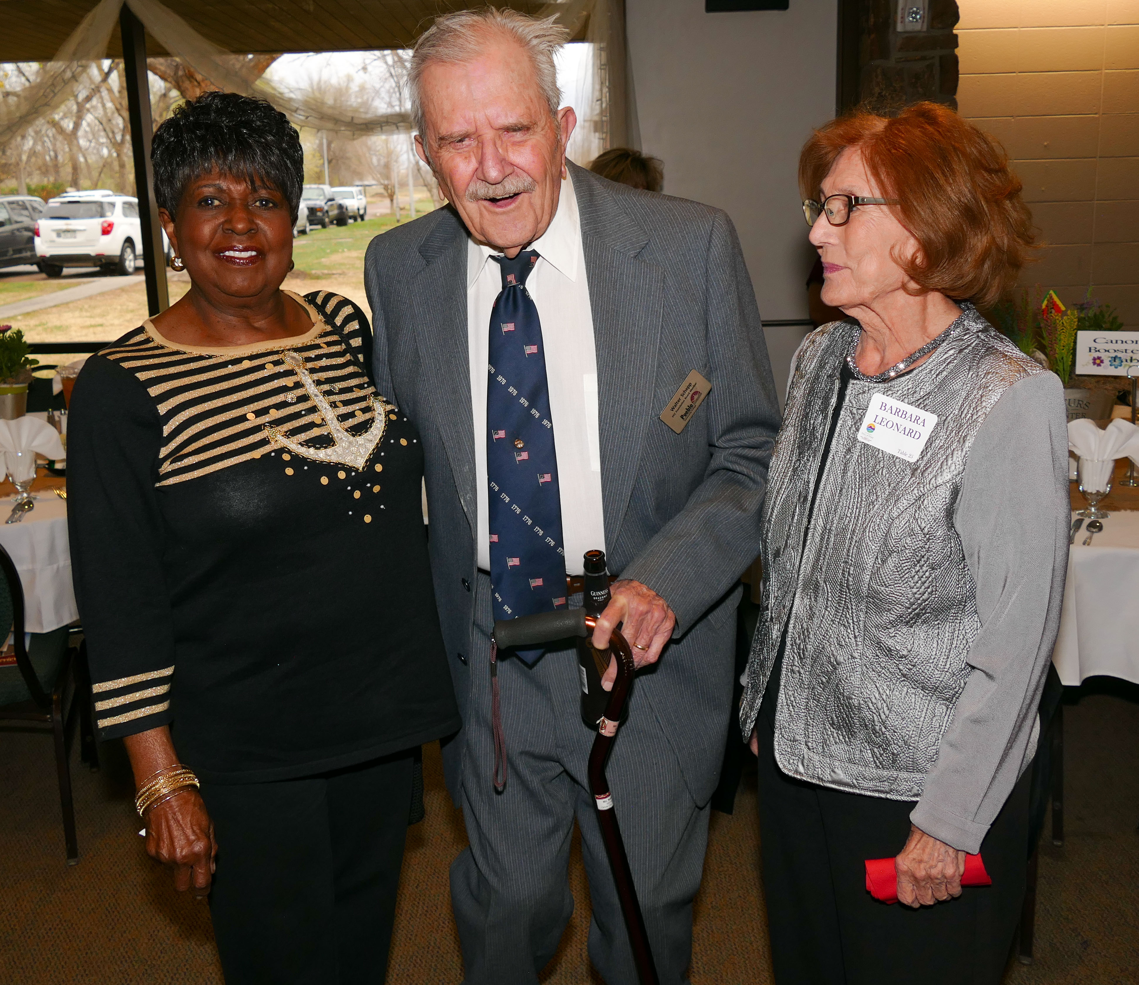 Foundation board members Marty Poole, left, Walt Schepp and Barbara Leonard