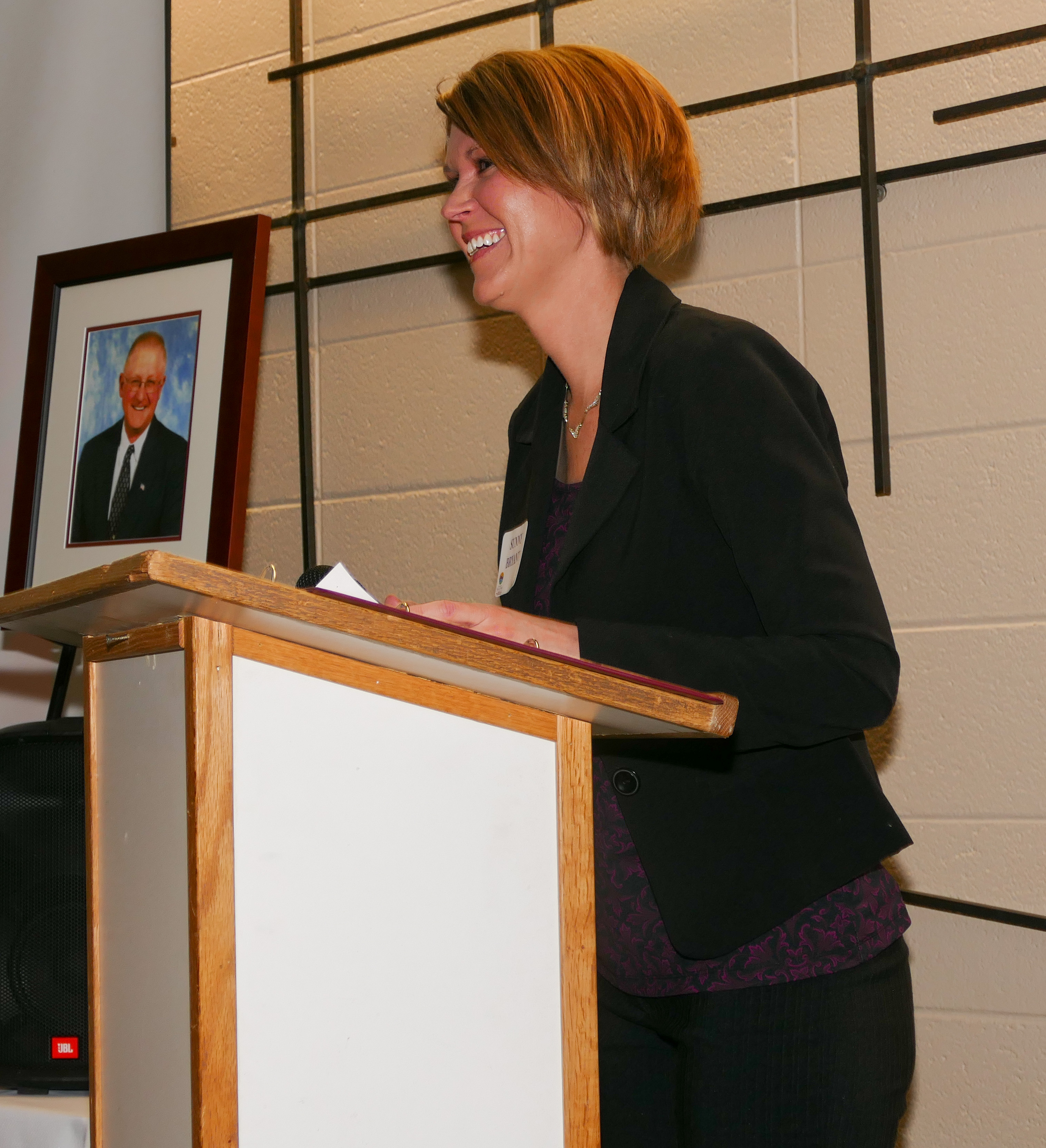 Fremont County Manager Sunny Bryant introduces Ed Norden