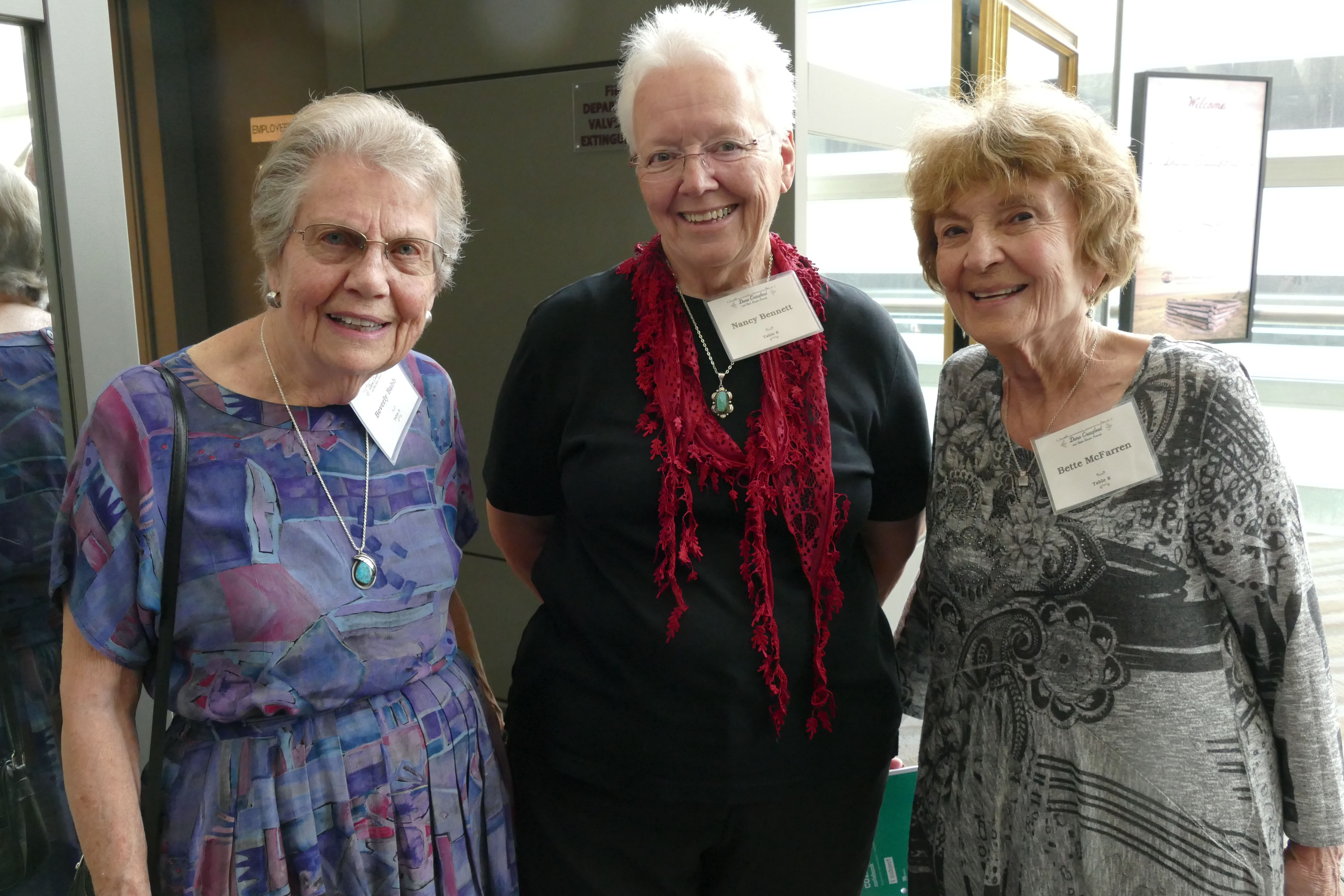 Beverly Babb, left, Nancy Bennett and Bette McFarren