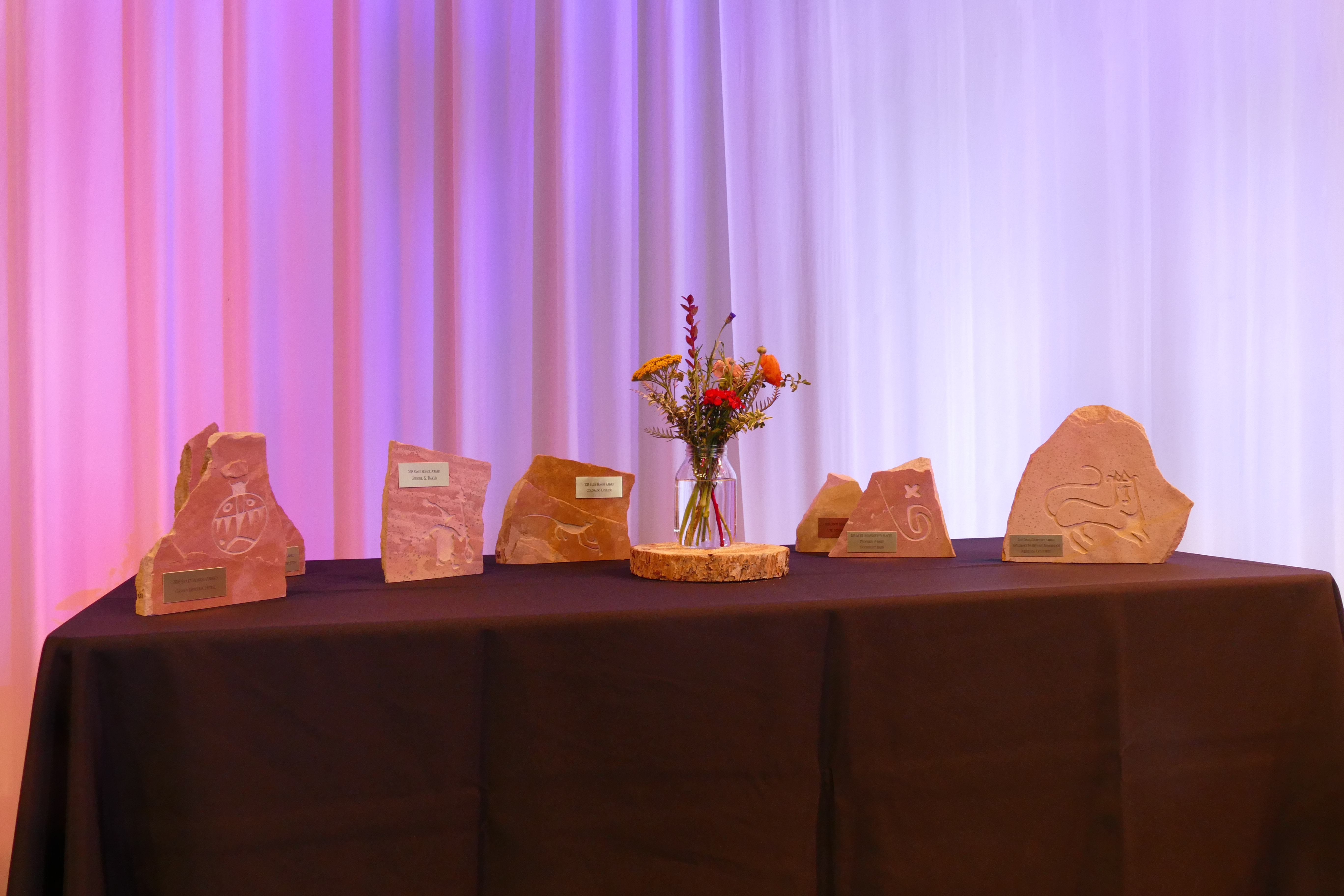 The beautiful awards for honorees