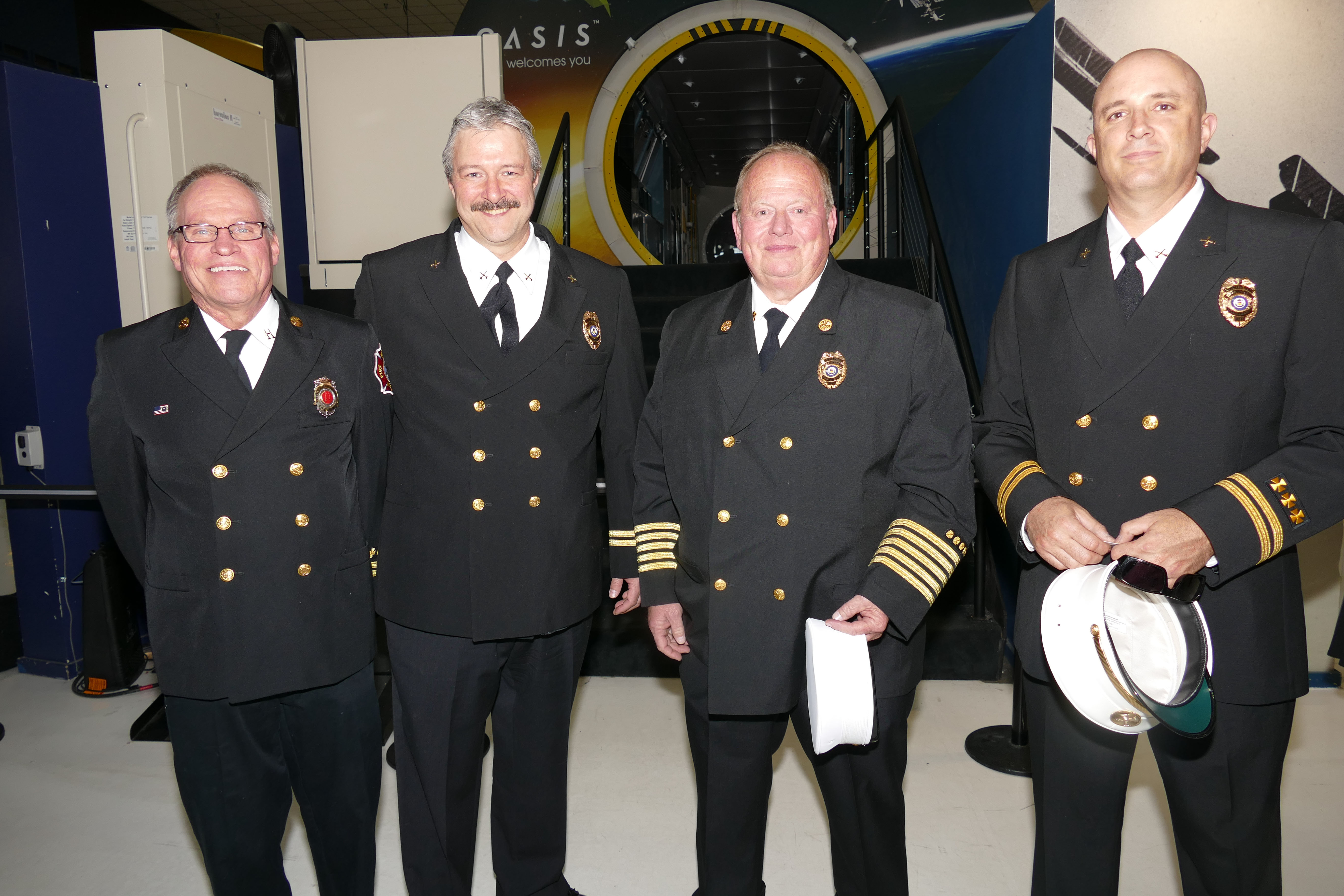 Cpt Ross Riley, left, Batt. Chief Rich Solomon, Fire Chief Matt ...