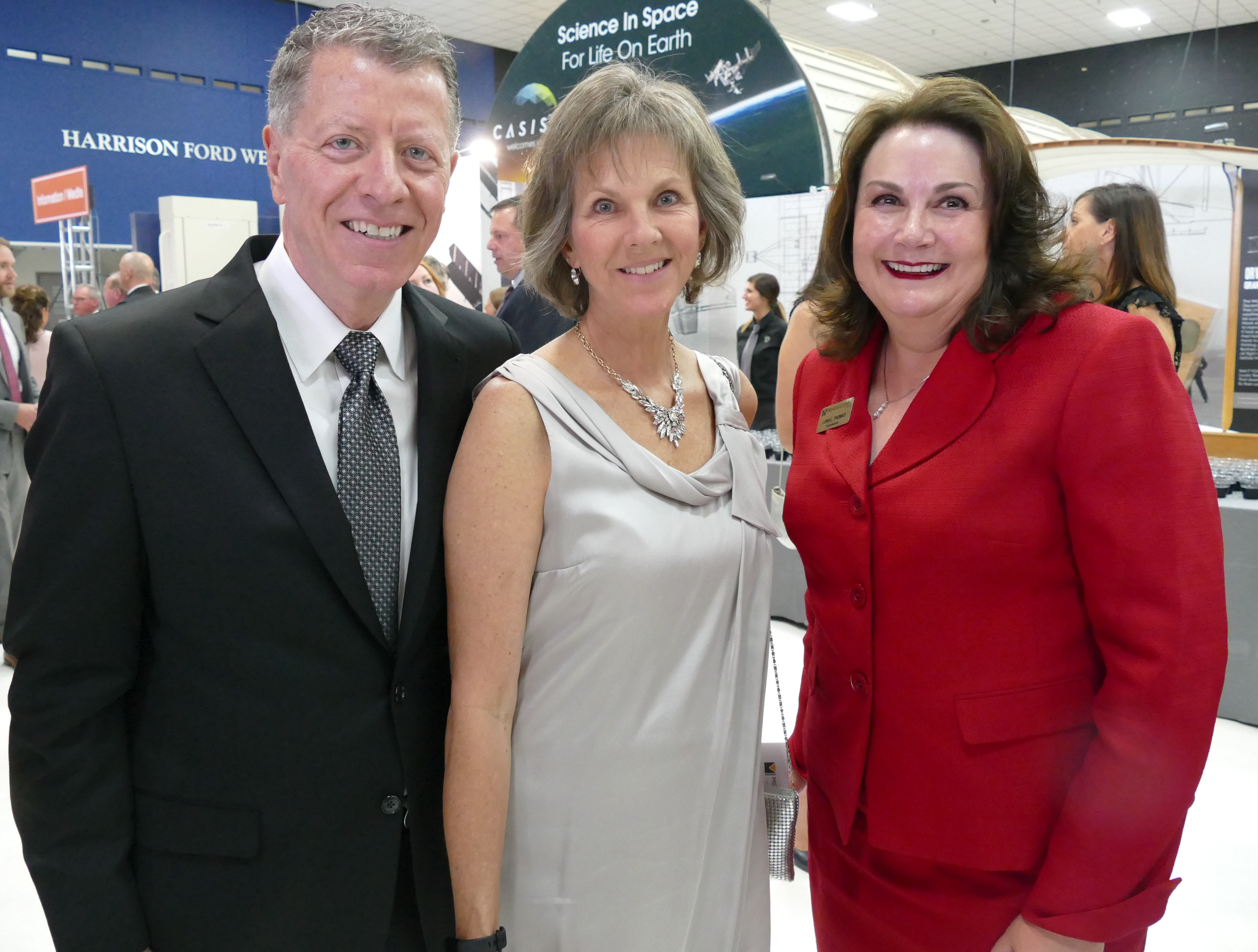 Steve and Donna House, left, with Lora Thomas, Douglas County Commissioner