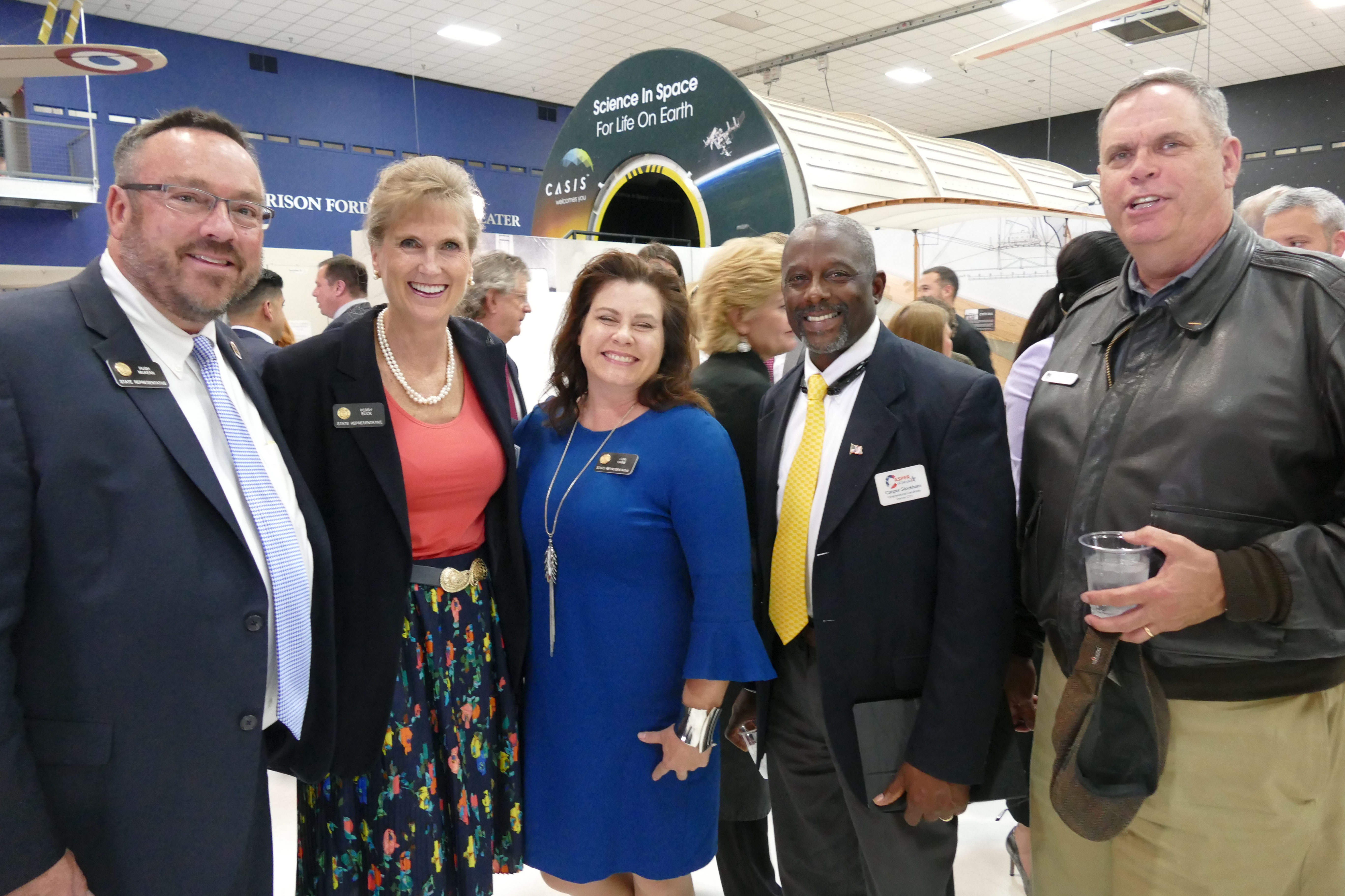 Rep Hugh McKean, left, Rep Perry Buck, Rep Lori Saine, Casper Stockham ...