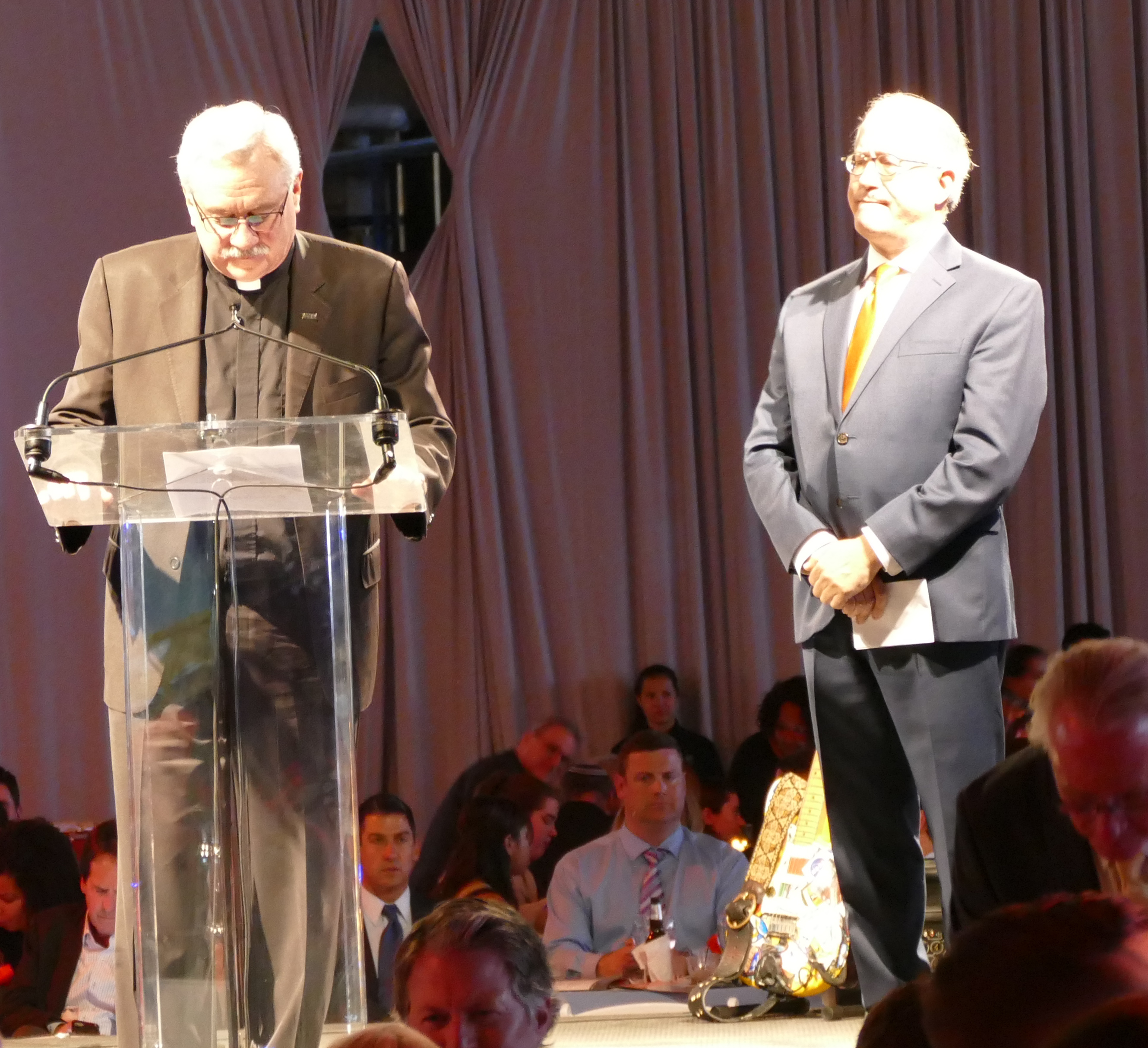 Father John Fitzgibbons, left, and Rabbi Yaakov Chaitovsky gave the ...