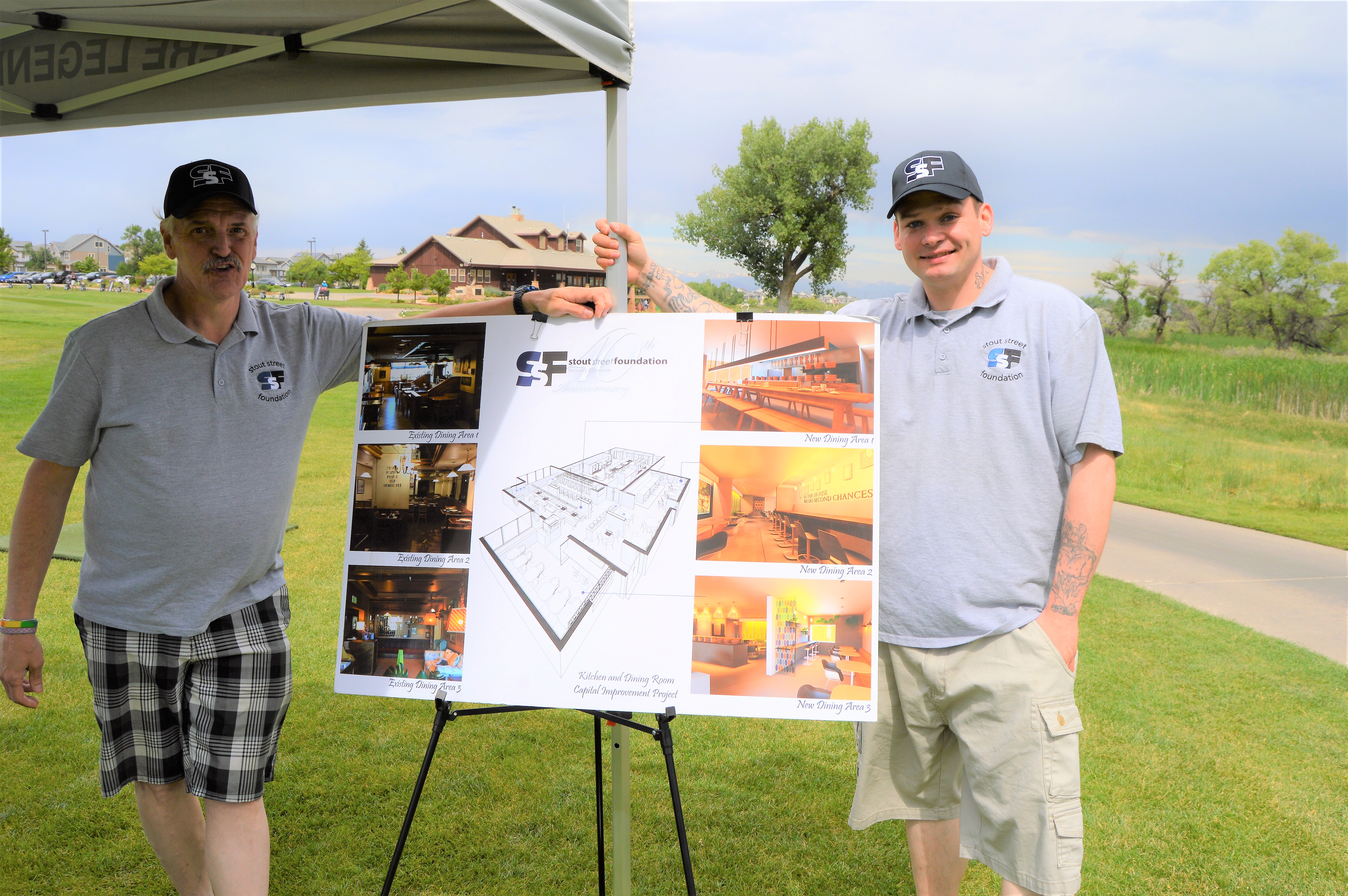 David Selman (left) and Michael Corp show off the "Cooking Up Hope ...