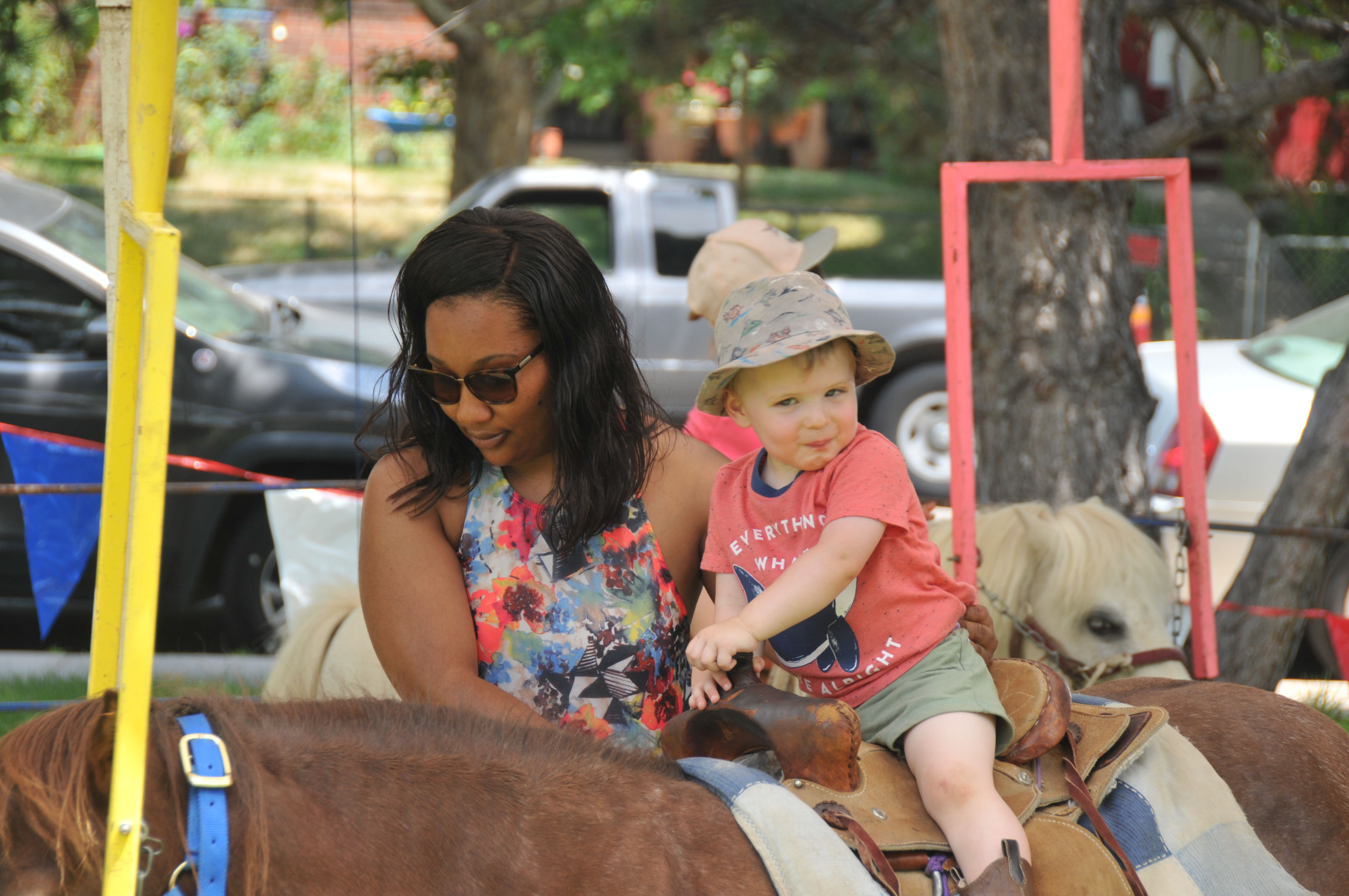 The pony rides were popular with all the kids
